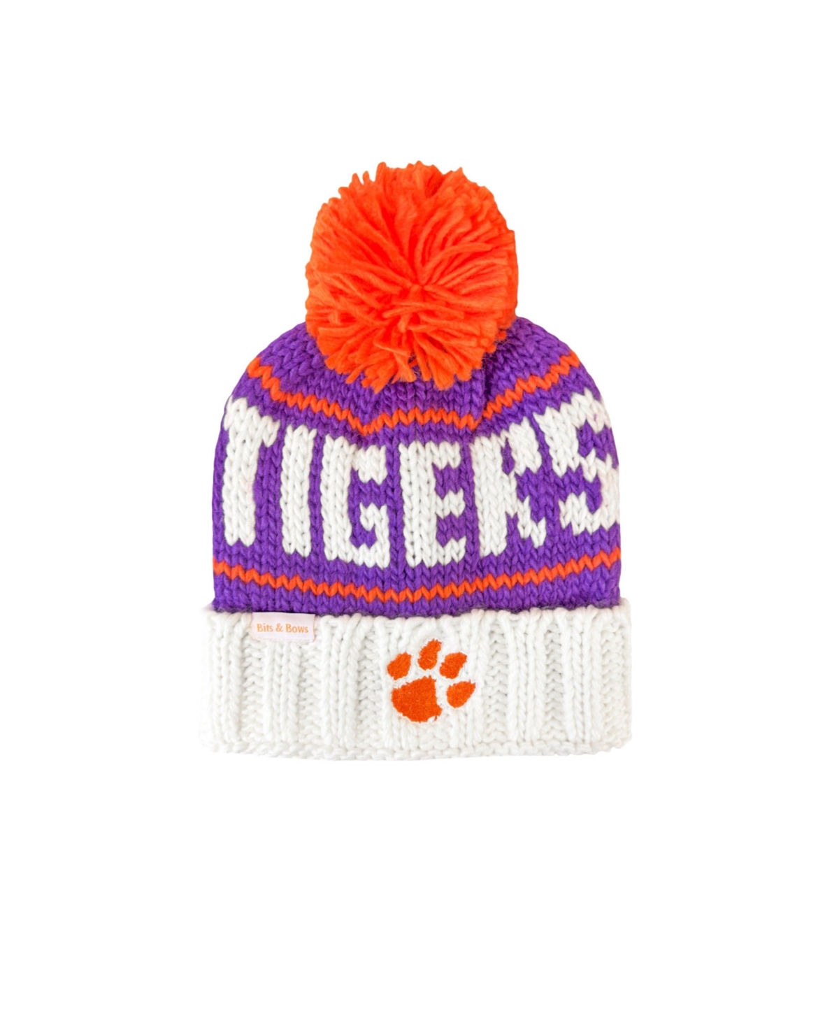 Click here for Bits & Bows Kids Unisex Clemson Bobble Hat prices