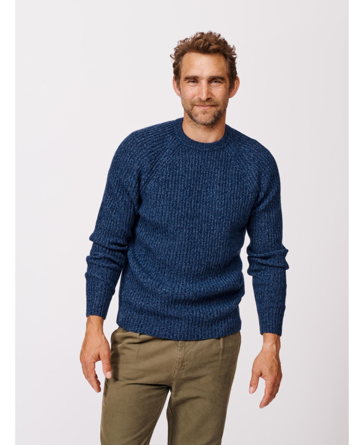Click here for Aubin Mens Ray Fisherman Rib Crew Neck Sweater - B... prices