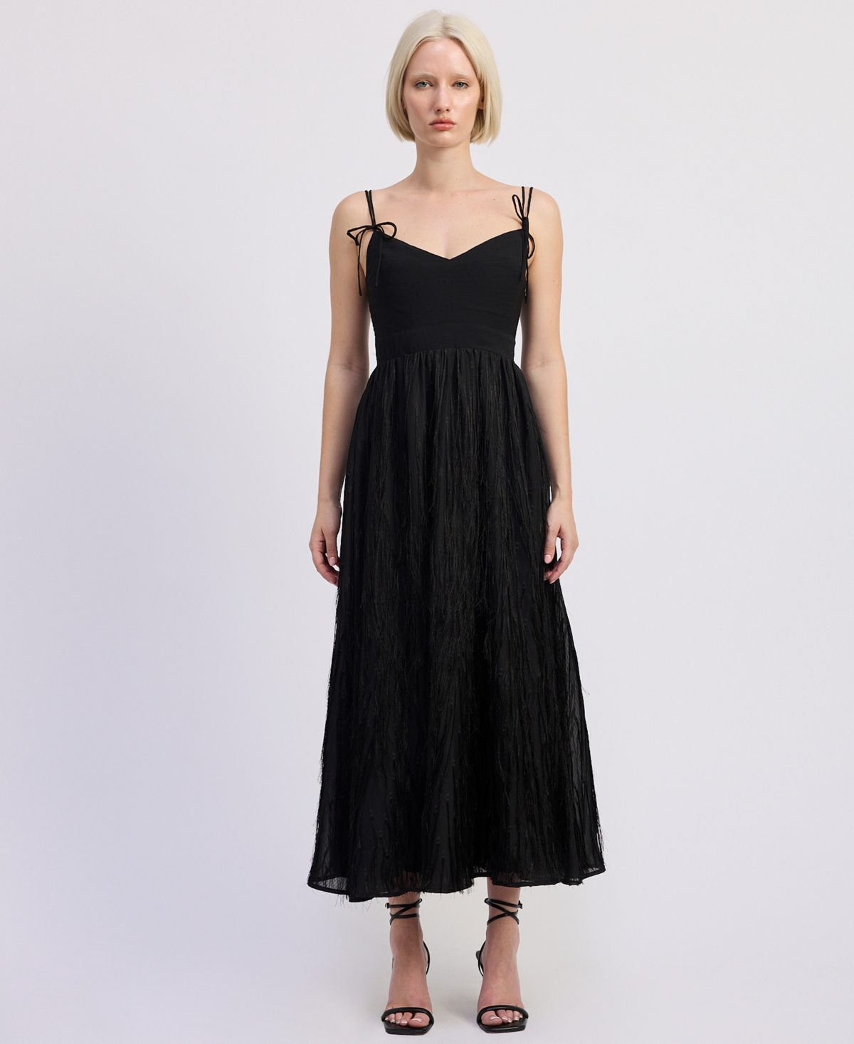 Click here for En Saison Womens Roza Sleeveless Midi Dress - Blac... prices