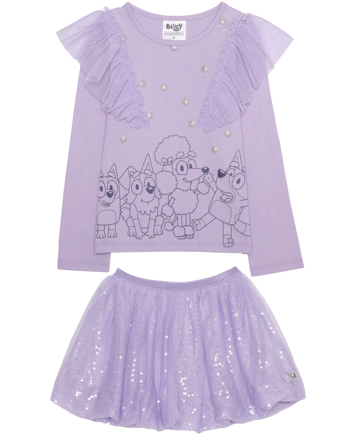 Click here for Bluey Girls 2T-6X 2-Piece Long-Sleeve Top and Skir... prices