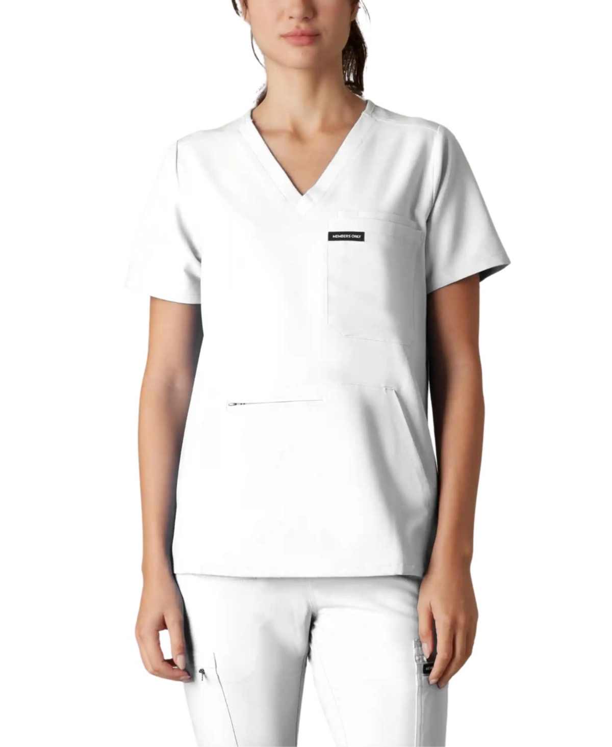Click here for Members Only Womens Cordoba 5-Pocket Scrub Top - W... prices