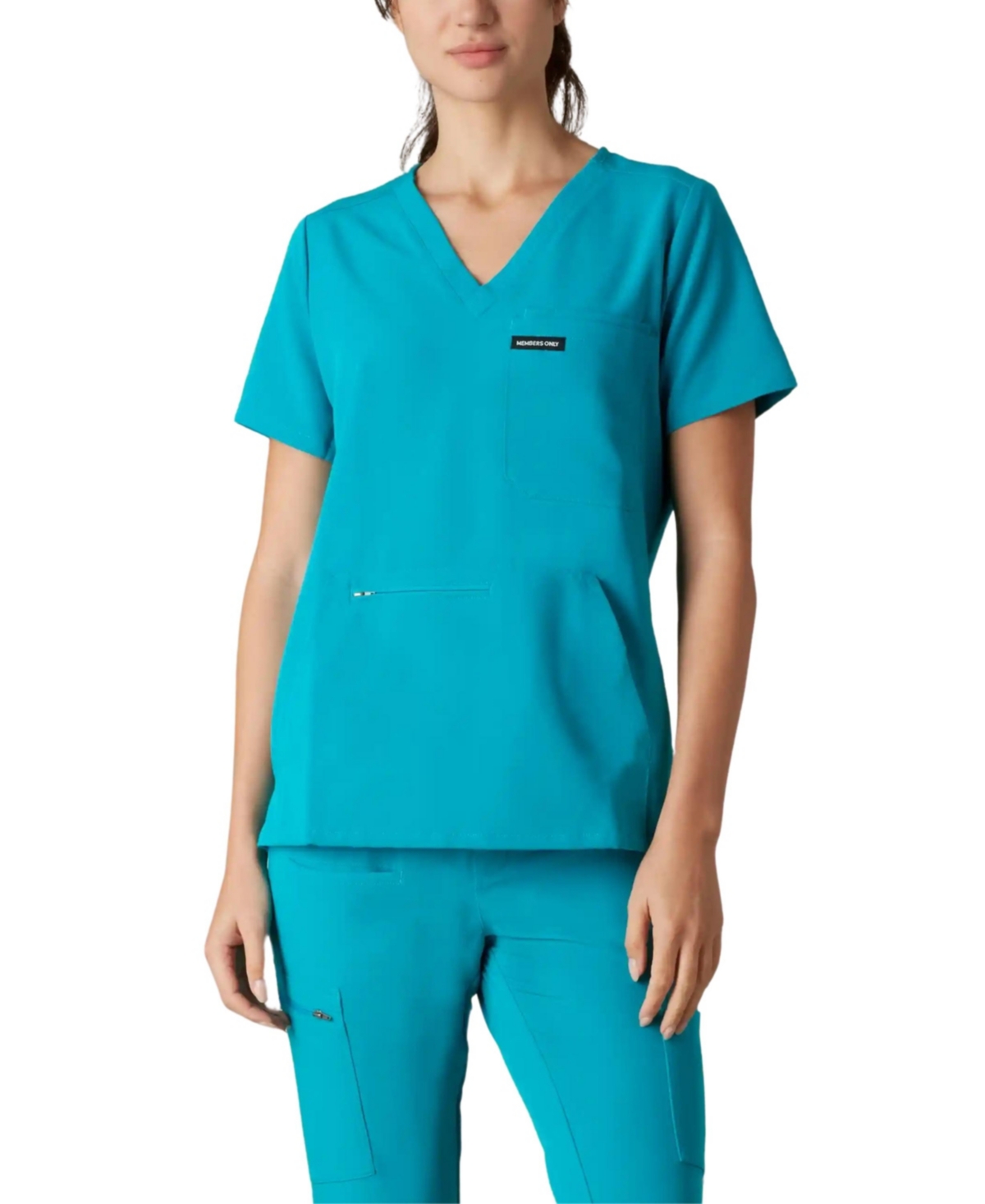 Click here for Members Only Womens Cordoba 5-Pocket Scrub Top - T... prices