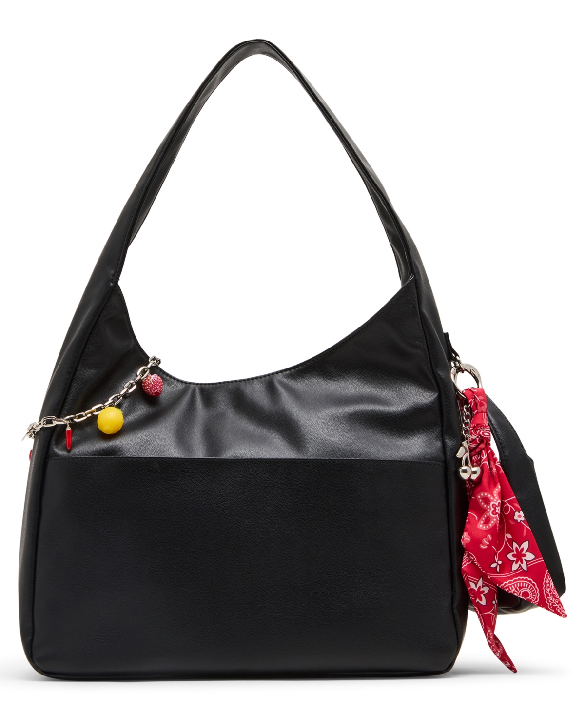Click here for Madden Girl Medium Leather Hobo Bag - Black prices