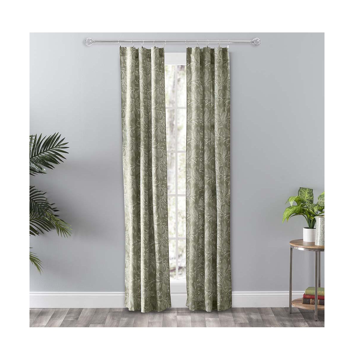 Click here for Ellis Curtain Lexington Leaf Pattern on Colored Gr... prices