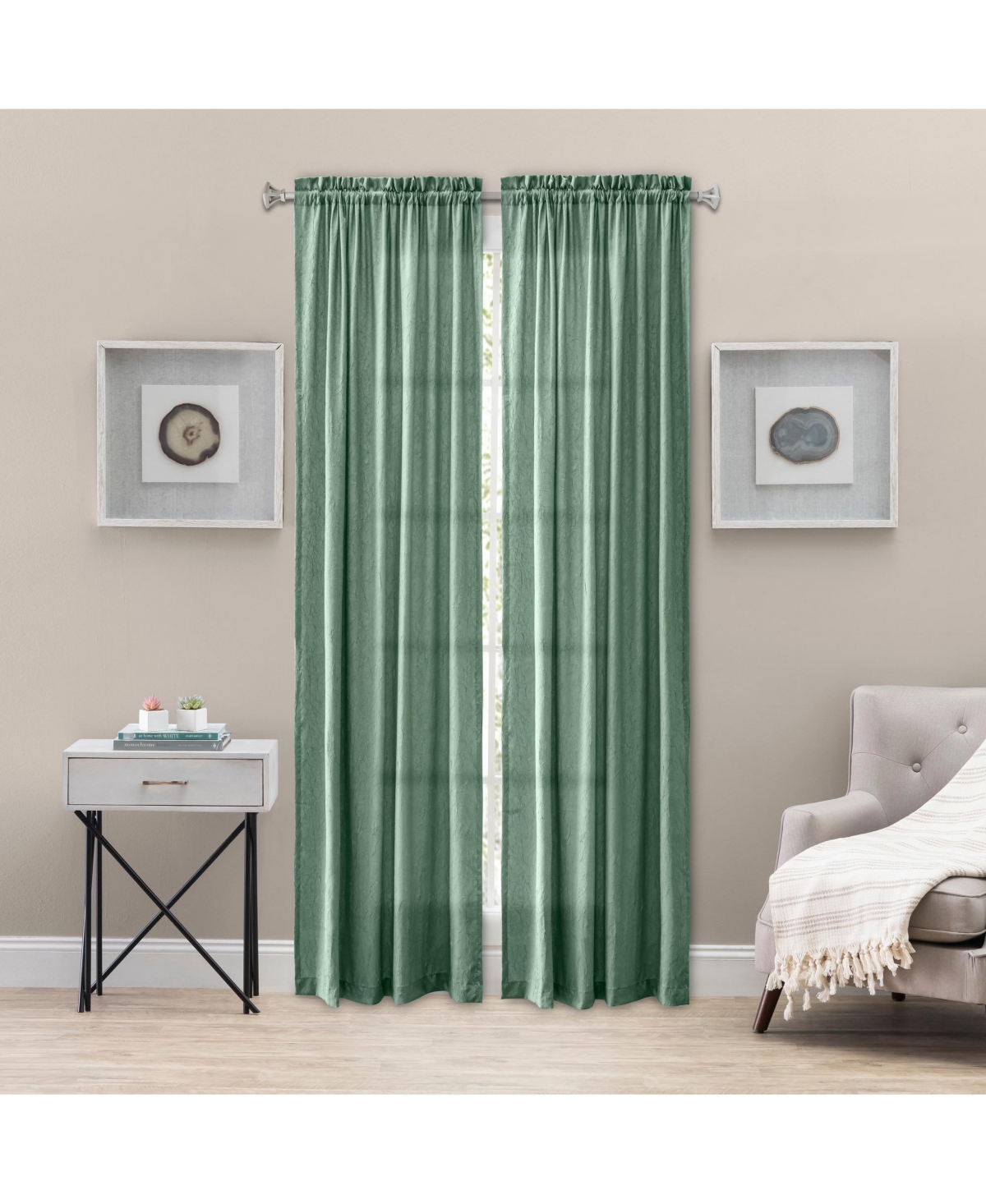 Click here for Ellis Curtain Portland Crushed Taffeta Rod Pocket... prices