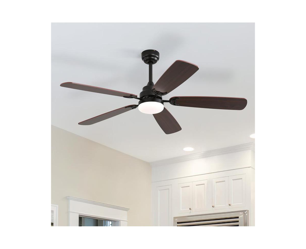 Click here for 52-inch Modern Black 5 blades Three-color Dimmable... prices
