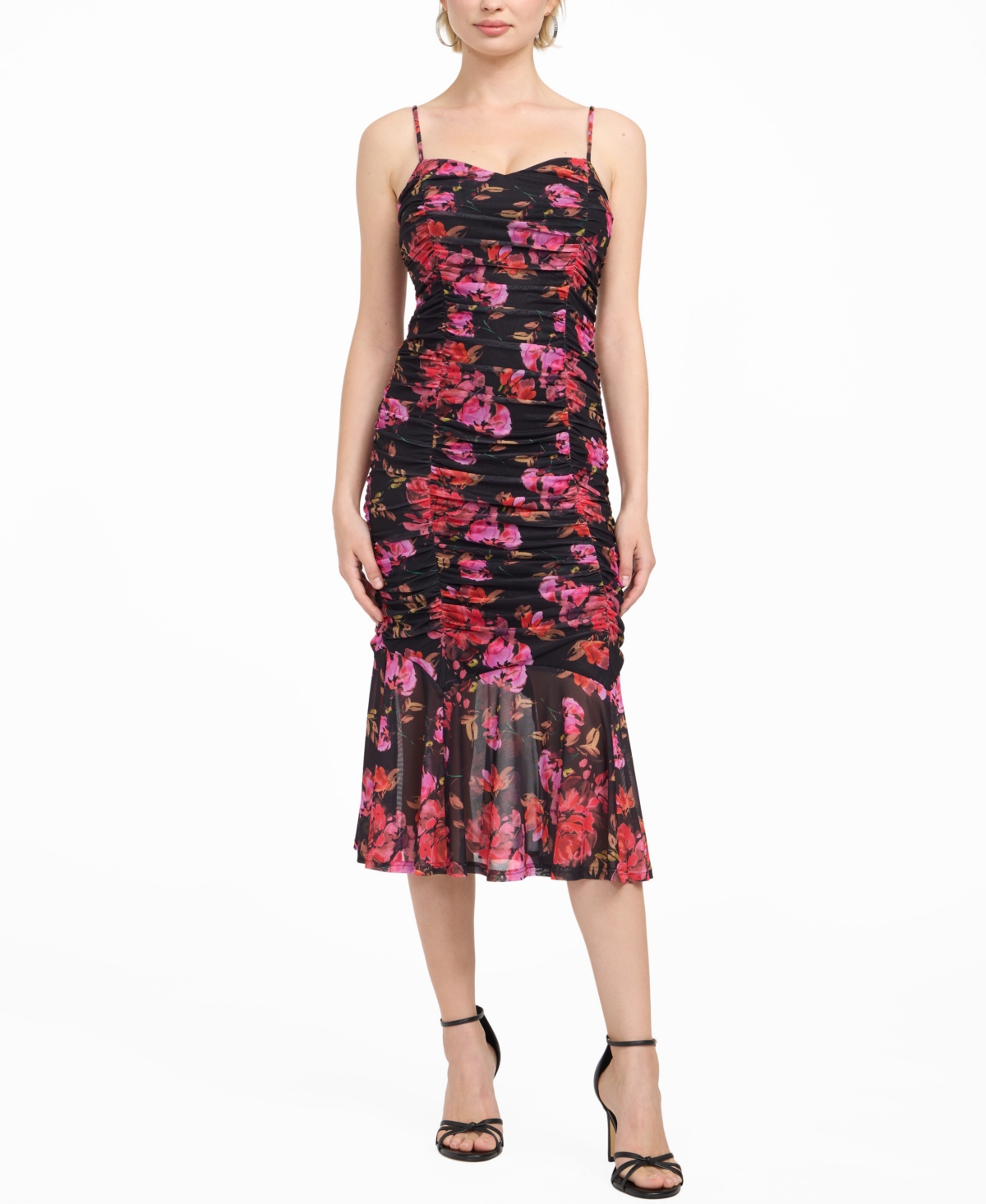 Click here for Guess Womens Cordelia Printed Sleeveless Midi Dres... prices
