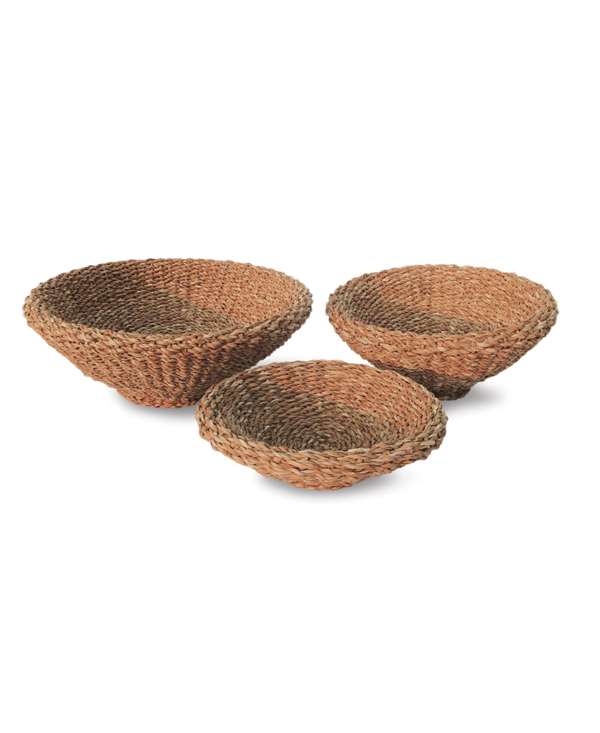 Click here for Seagrass Shallow Tapered Baskets Set of 3 - Natura... prices
