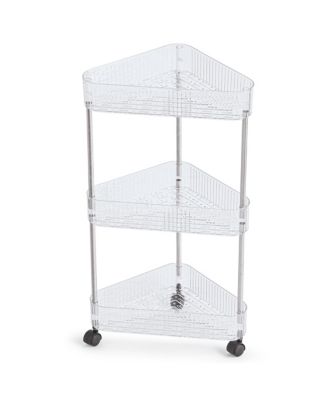 3-Tier Corner Triangle Storage Shelf with Wheels - Macy's