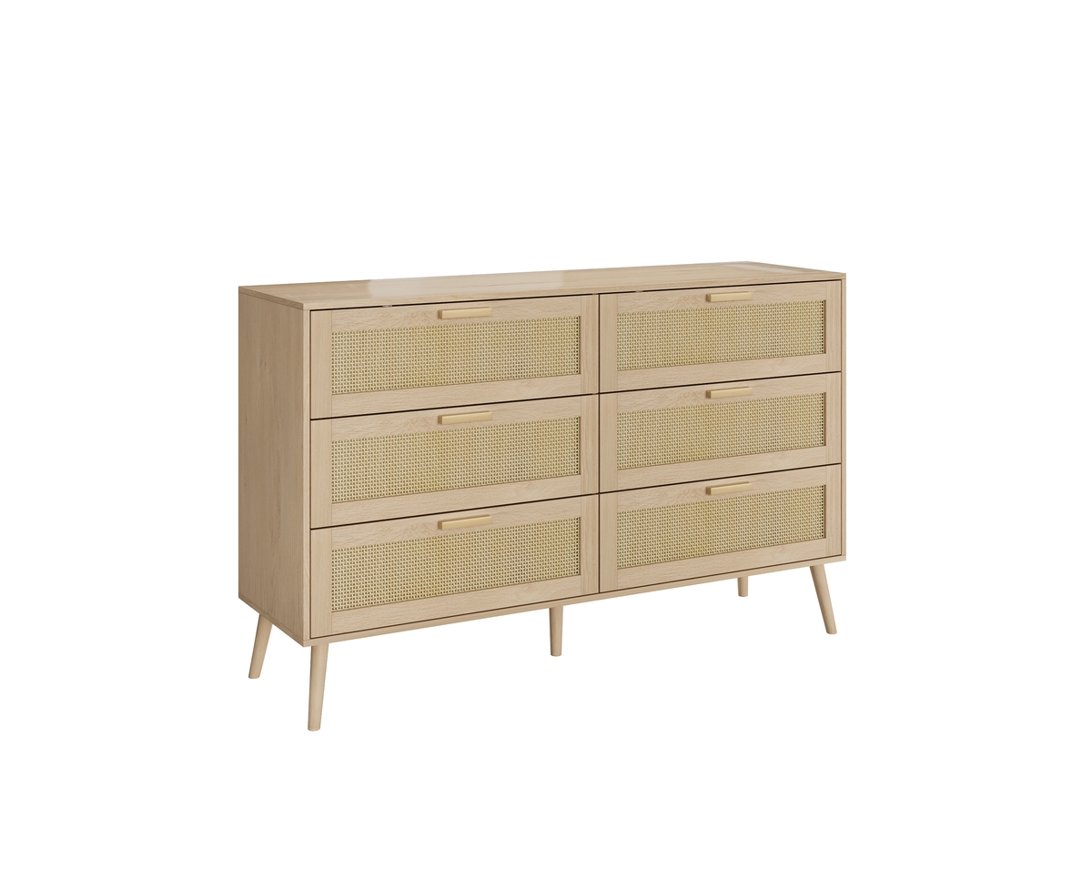 Click here for Casainc Rattan Storage Cabinet with 6 Drawers - Na... prices