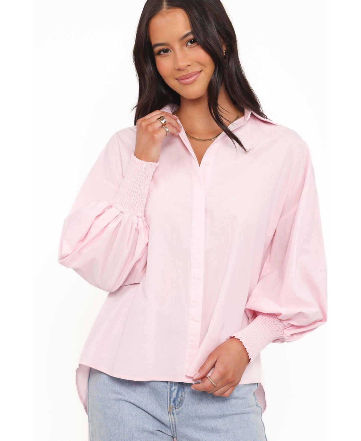 Click here for Petal and Pup Womens Carys Shirt - Pale pink prices