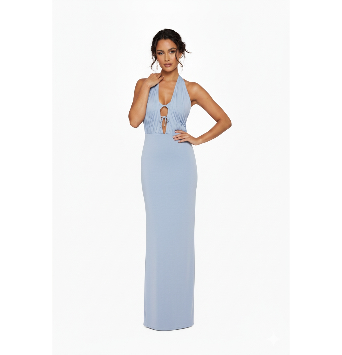 Click here for Jendue Womens Siena Denim Maxi Dress - Elegant Hal... prices