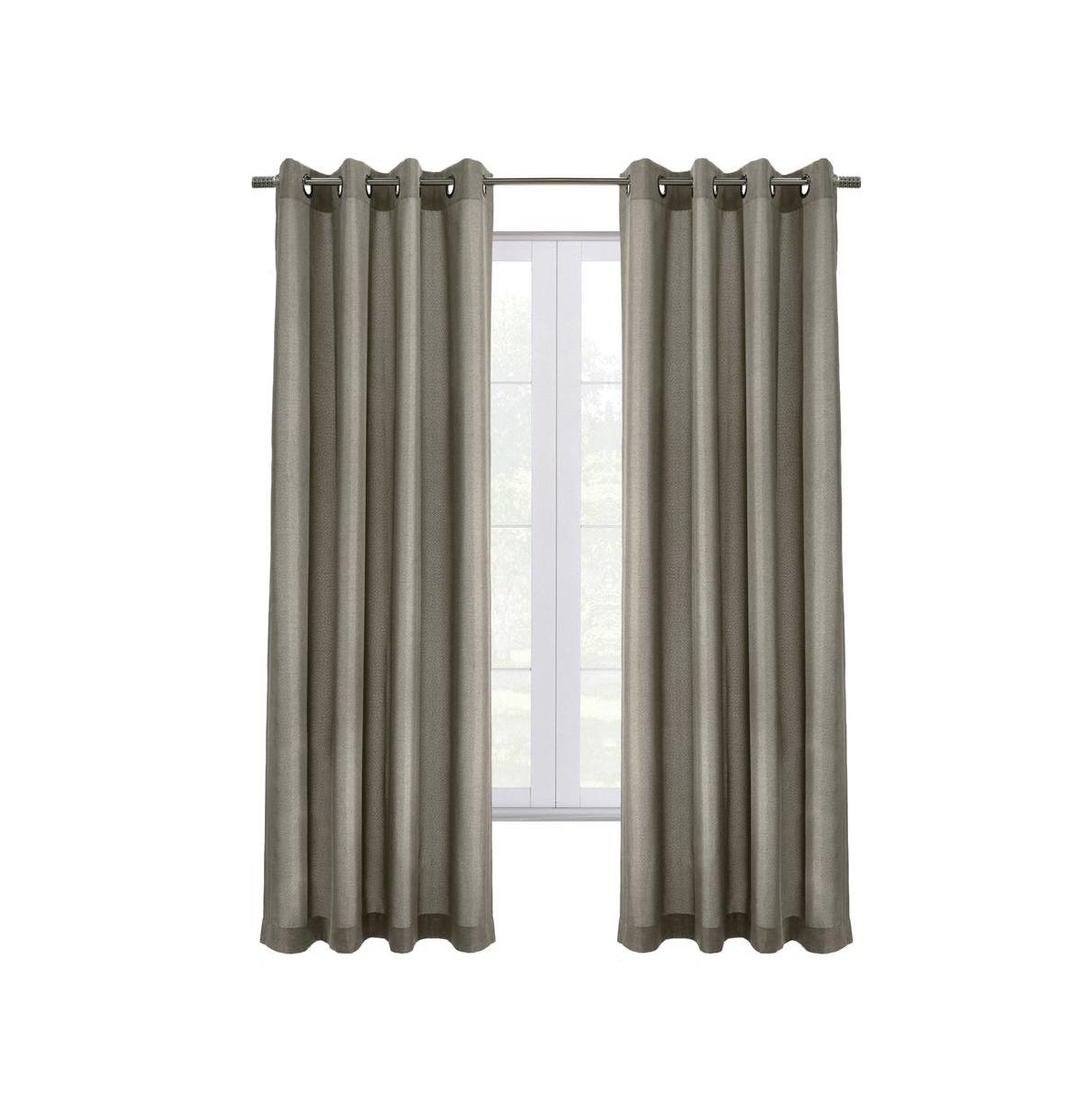 Commonwealth Edison Grommet Dressing Window Curtain Panel - 52x95"  Light Grey - Light grey