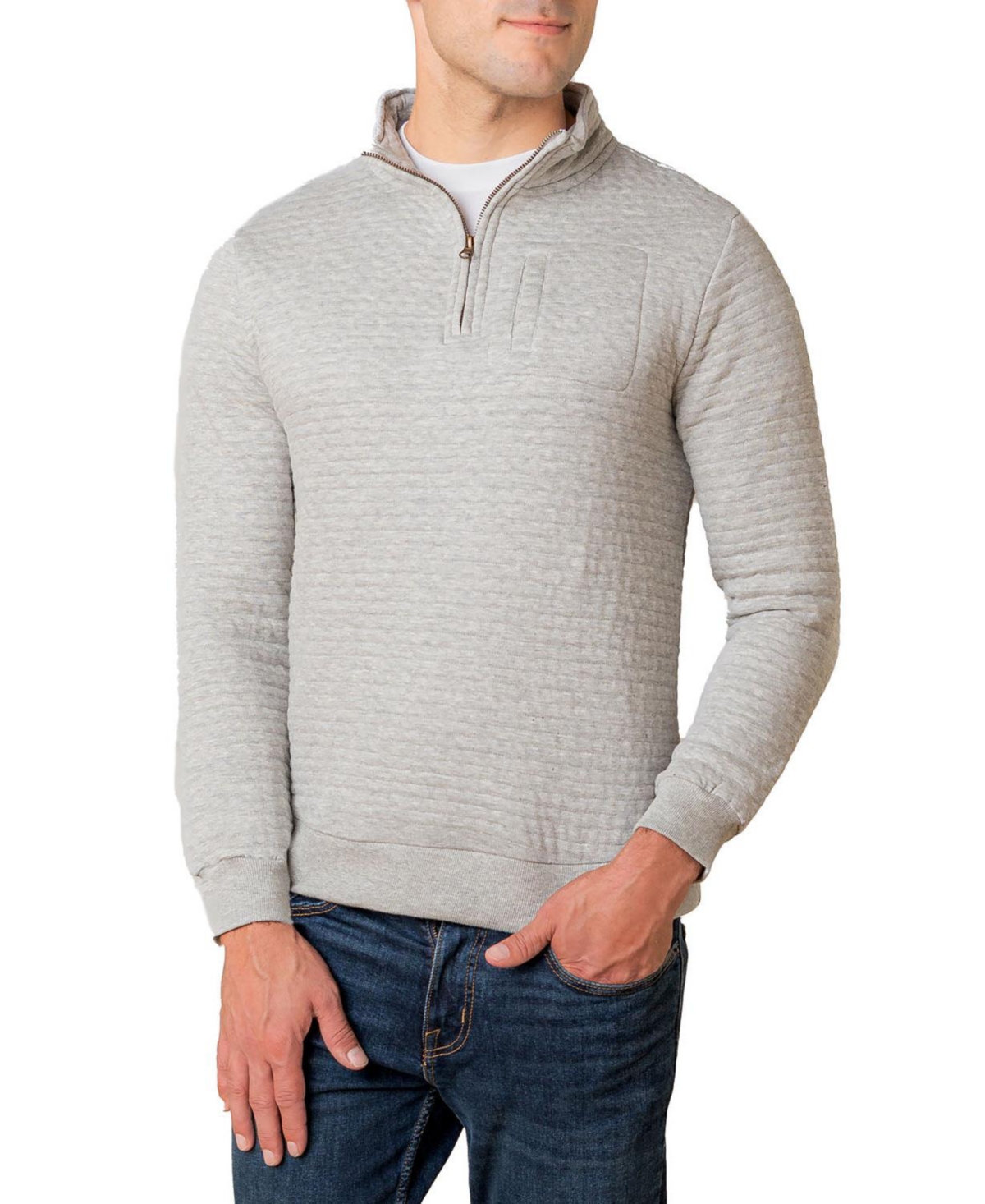 Click here for Hope & Henry Mens Quilted Half Zip Pullover - Quil... prices