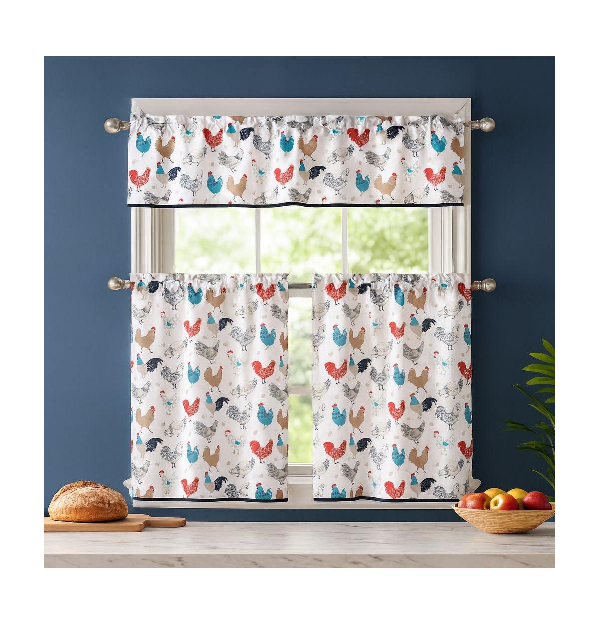 Click here for Kate Aurora 3 Piece Cafe Rod Pocket Autumn Country... prices