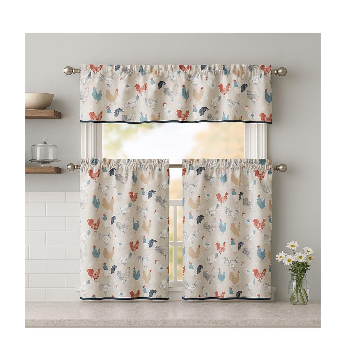 Click here for Kate Aurora 3 Piece Cafe Rod Pocket Autumn Country... prices