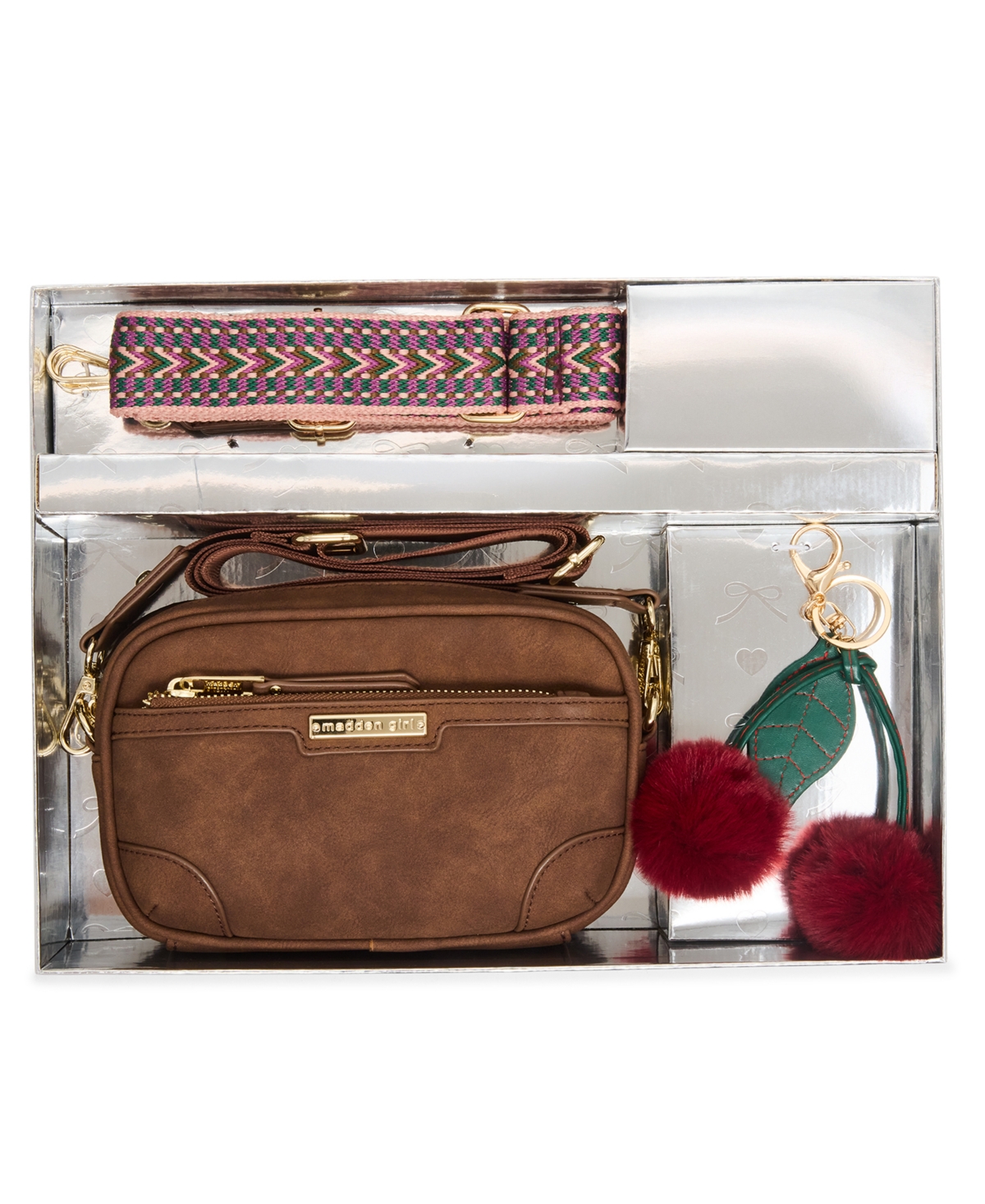 Click here for Madden Girl Cami Camera Crossbody Bag - Brown prices