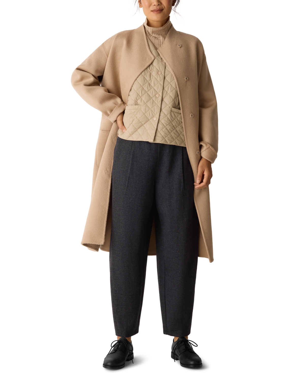 Click here for Eileen Fisher Womens Pleated Lantern Pants  Regula... prices