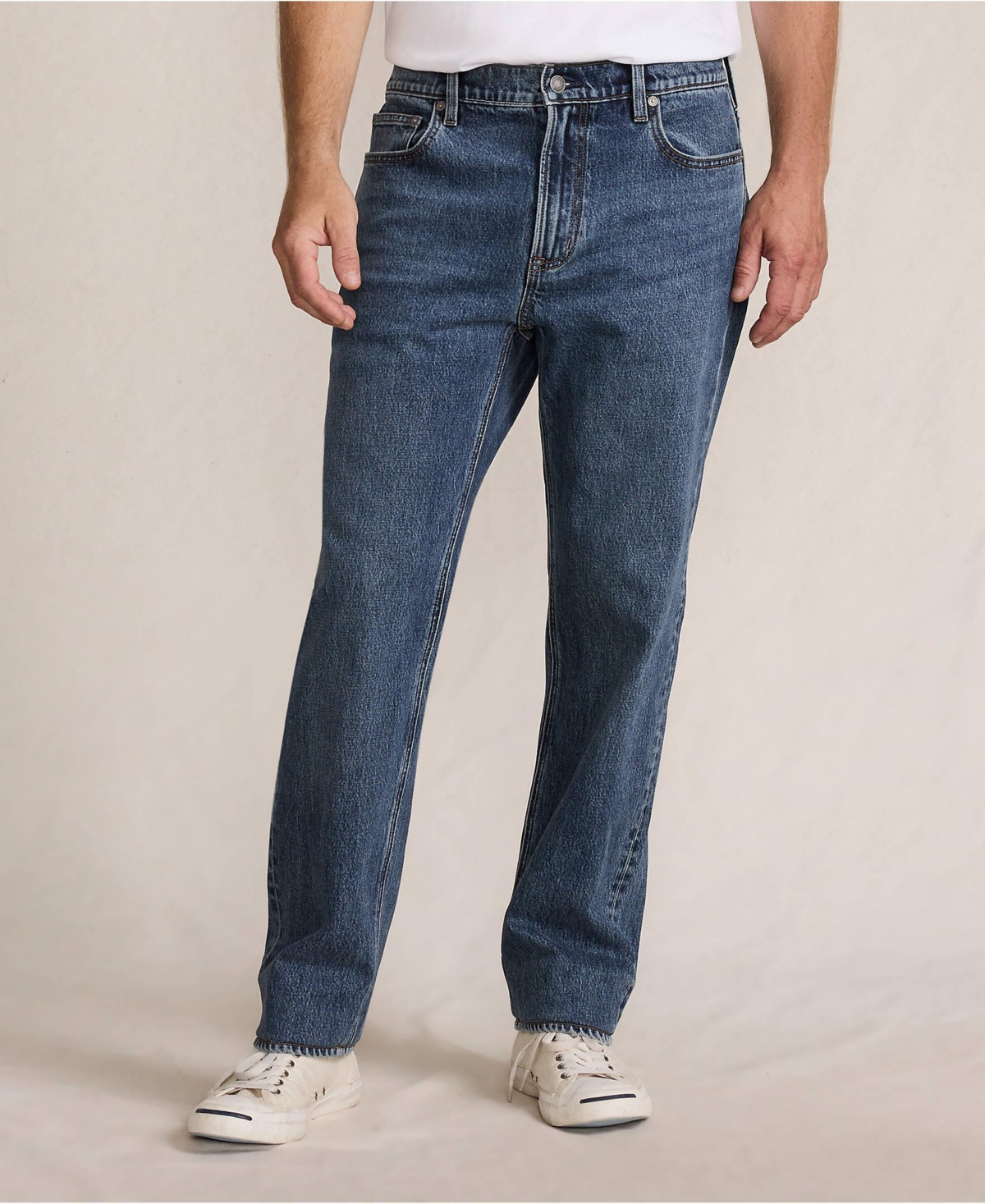 Click here for Lands End Mens Stretch Classic Fit Jean - Medium g... prices
