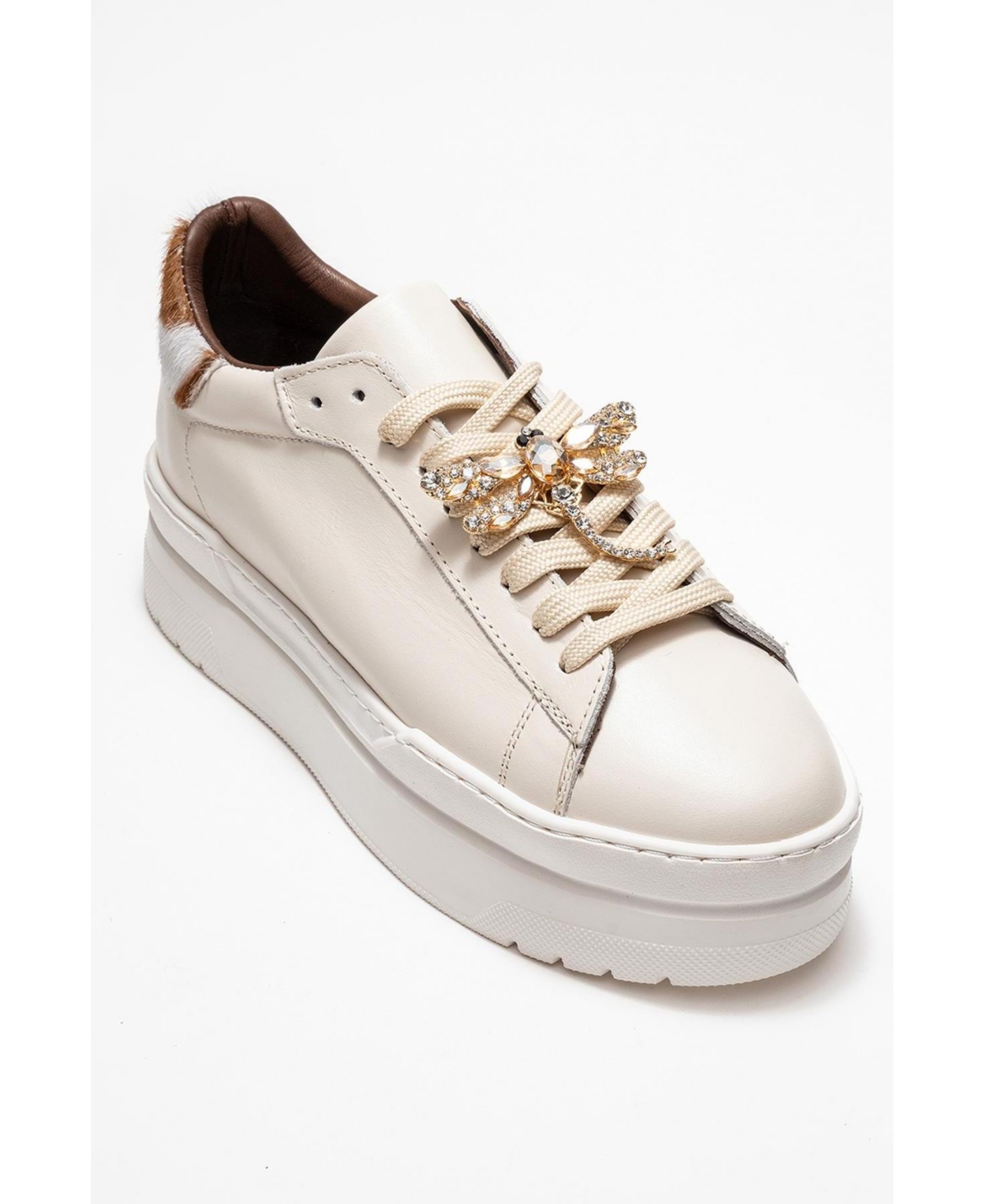 Click here for Forever & Always Shoes Laren Leather Buckle Sneake... prices