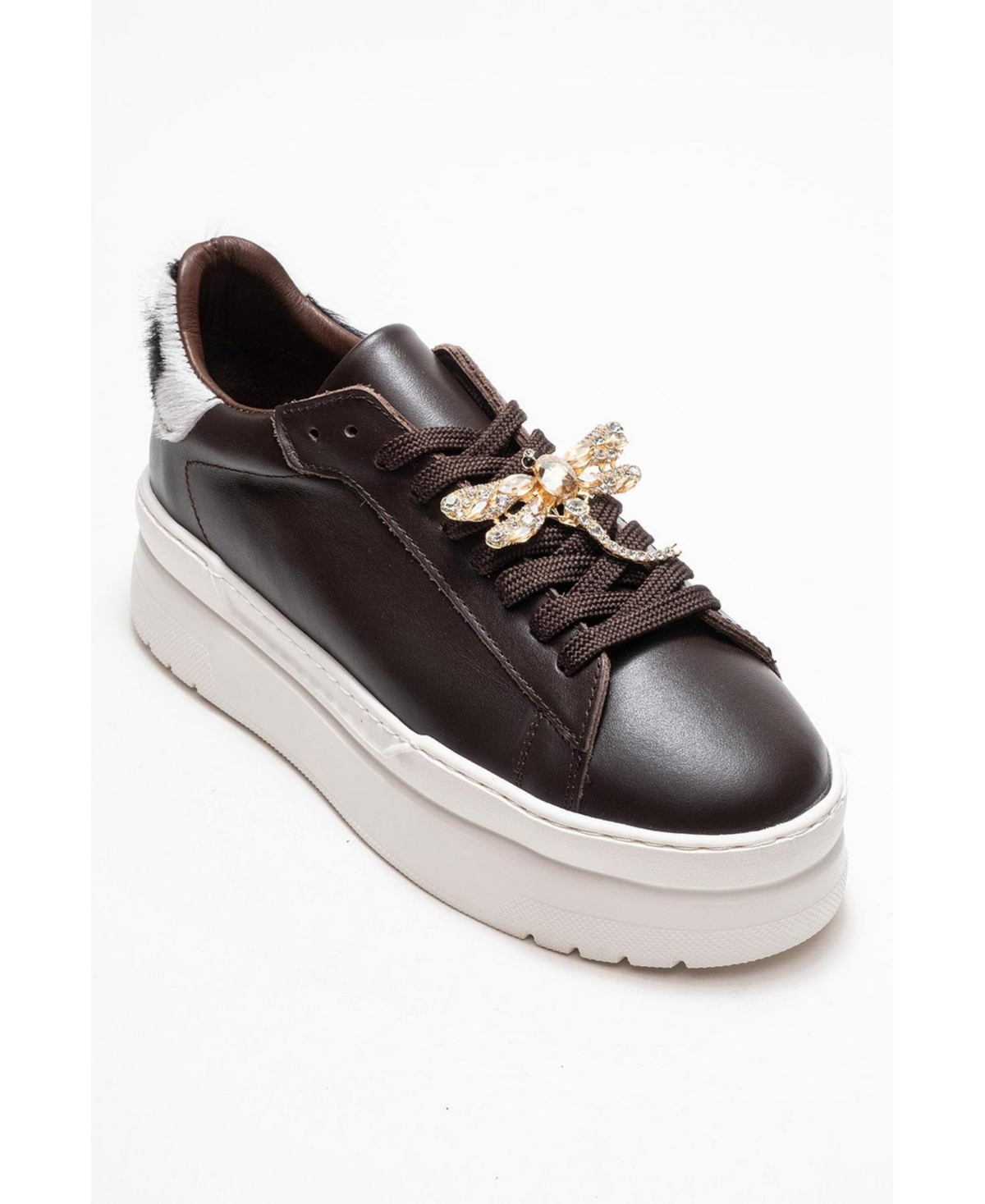 Click here for Forever & Always Shoes Laren Leather Buckle Sneake... prices