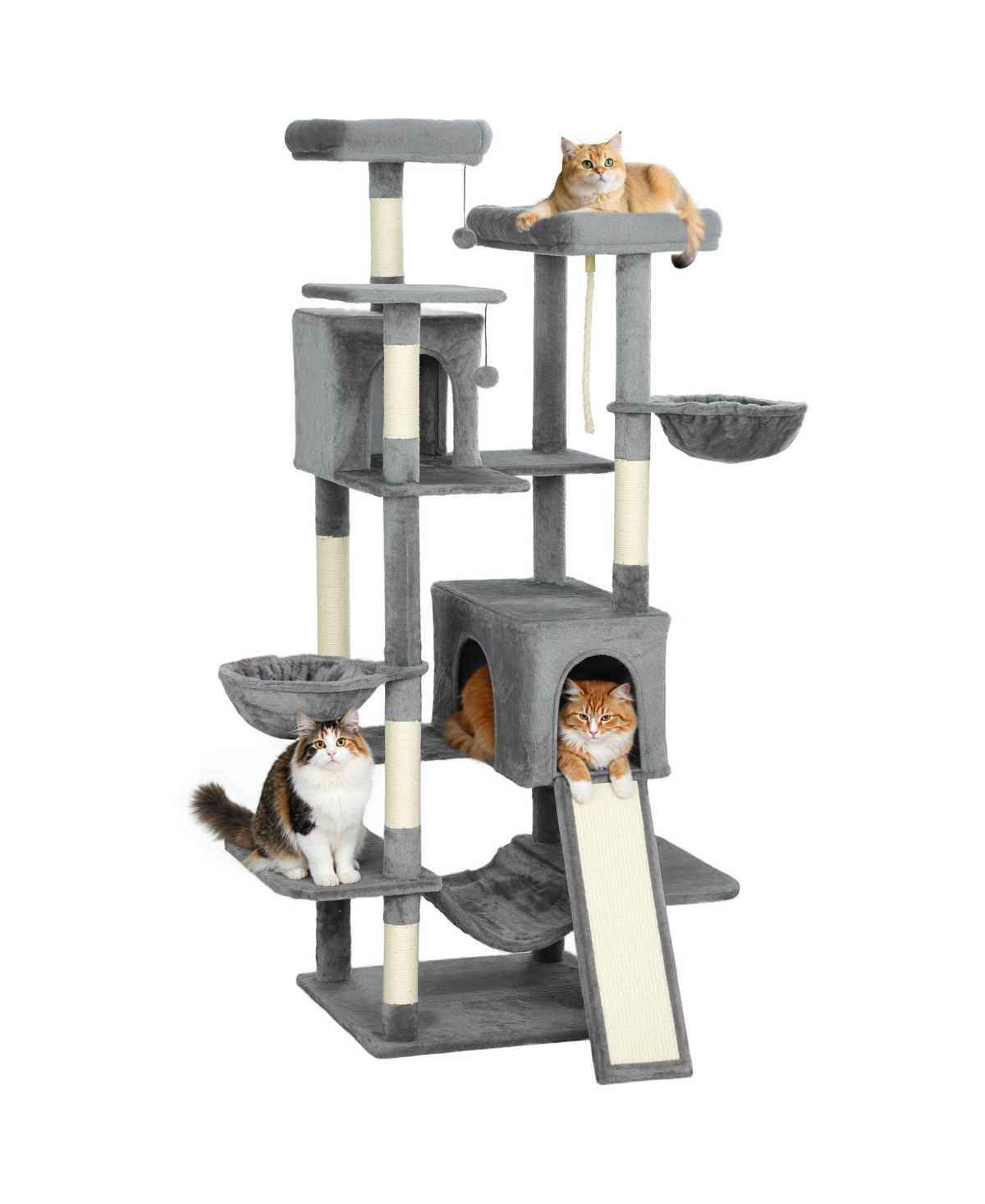Click here for PawHut 69" Cat Tower with 2 Condos  Large Cat... prices