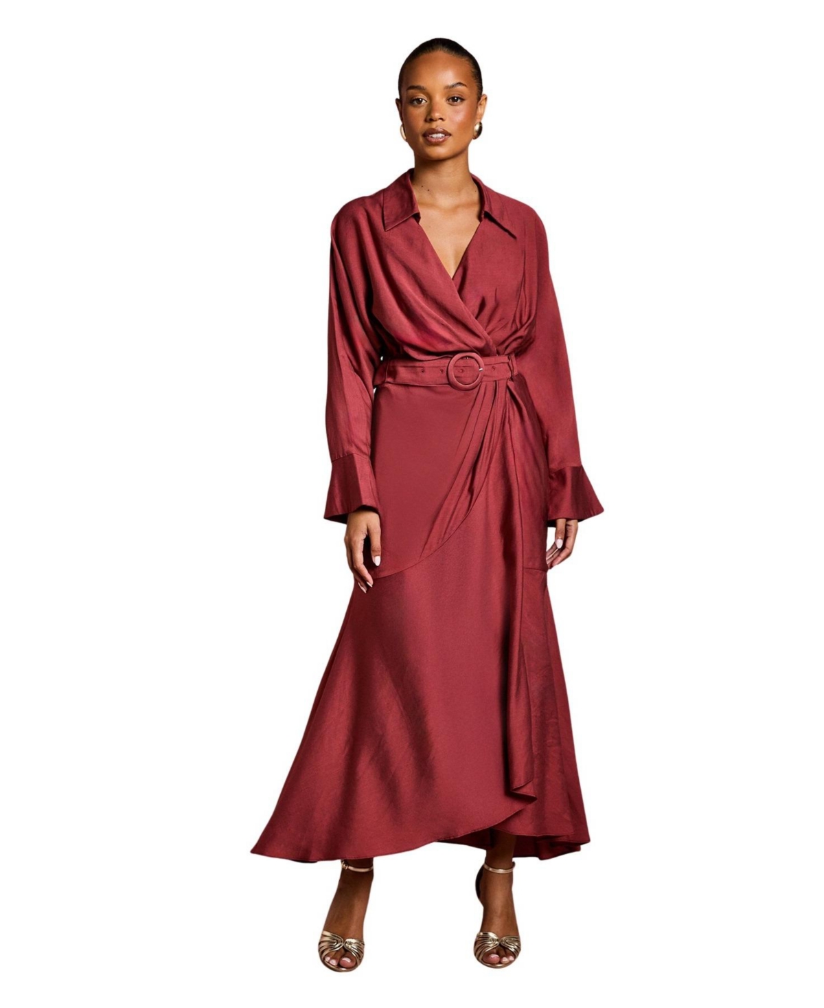Click here for Coast Womens Long Sleeve Wrap Dress With Belt - Bu... prices
