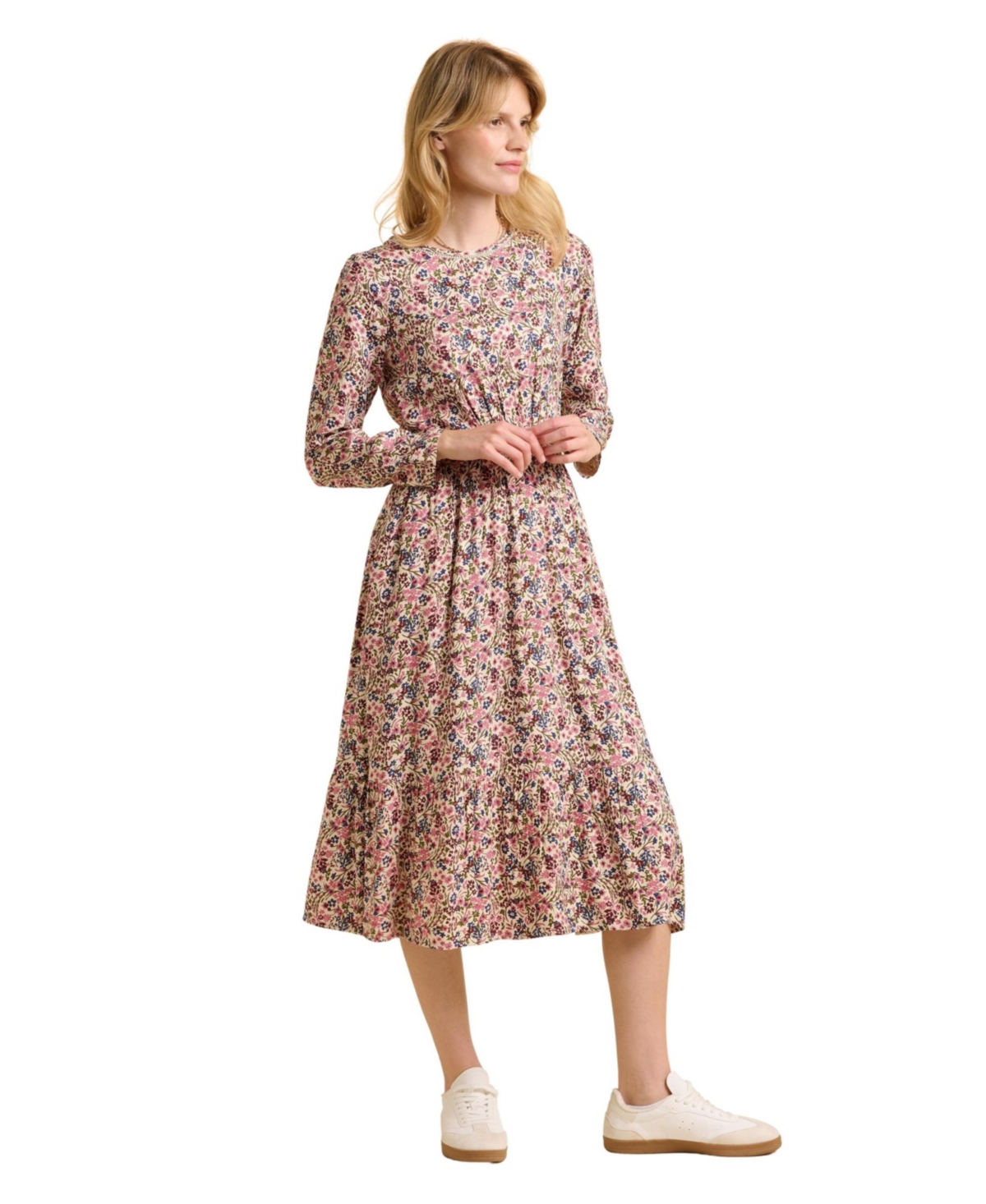 Click here for Brakeburn Womens Abloom Long Sleeve Floral Midi Dr... prices