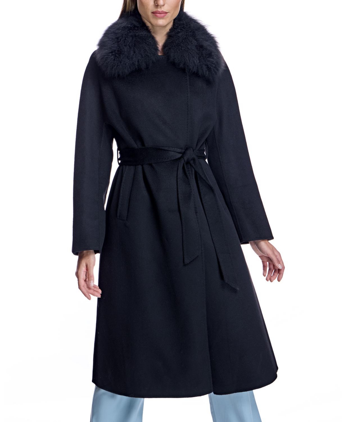Click here for Julia & Stella by Maximilian Womens Fur-Trimmed Ca... prices