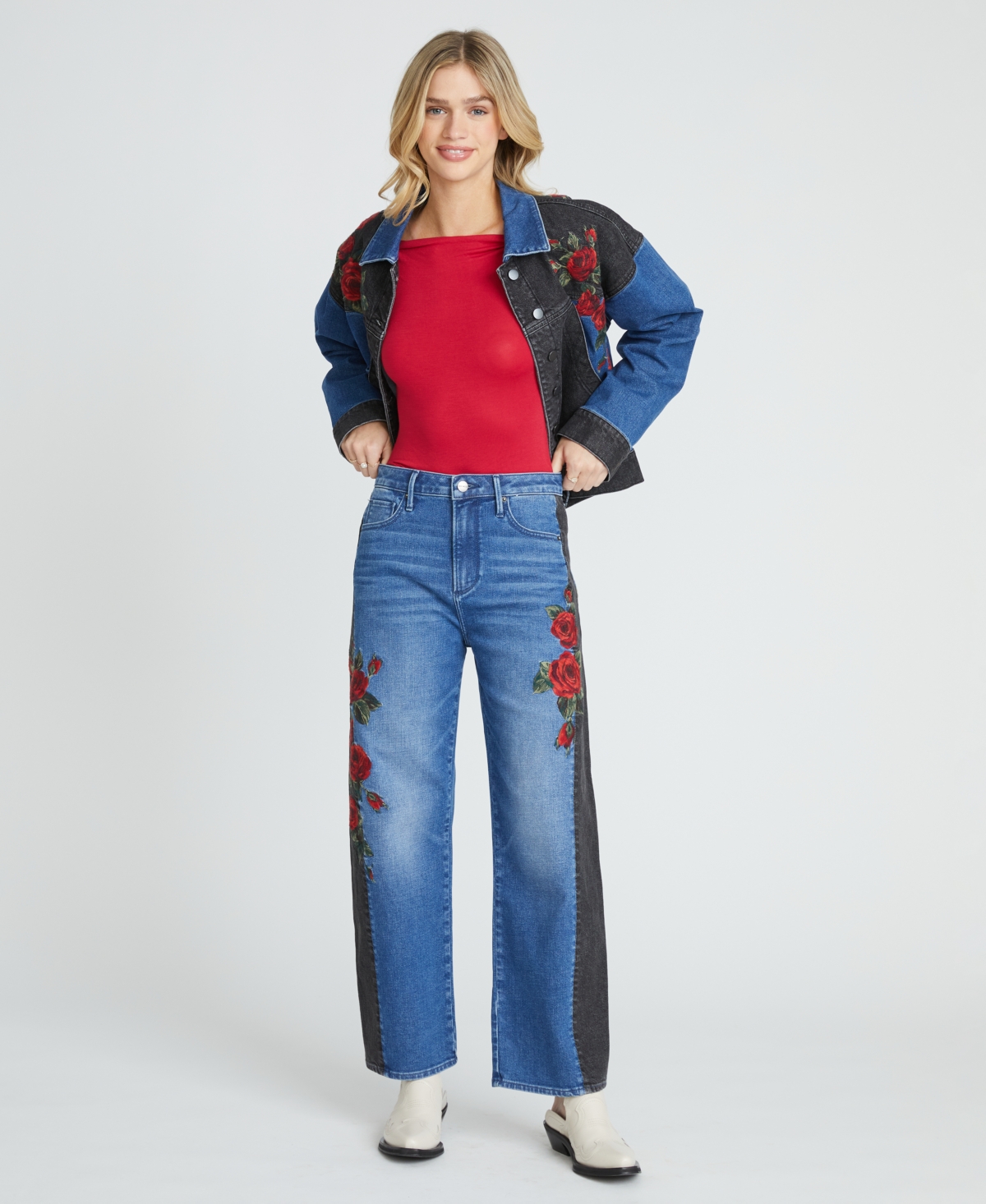 Click here for Driftwood Womens Lucy Barrel High-Rise Jeans - Den... prices