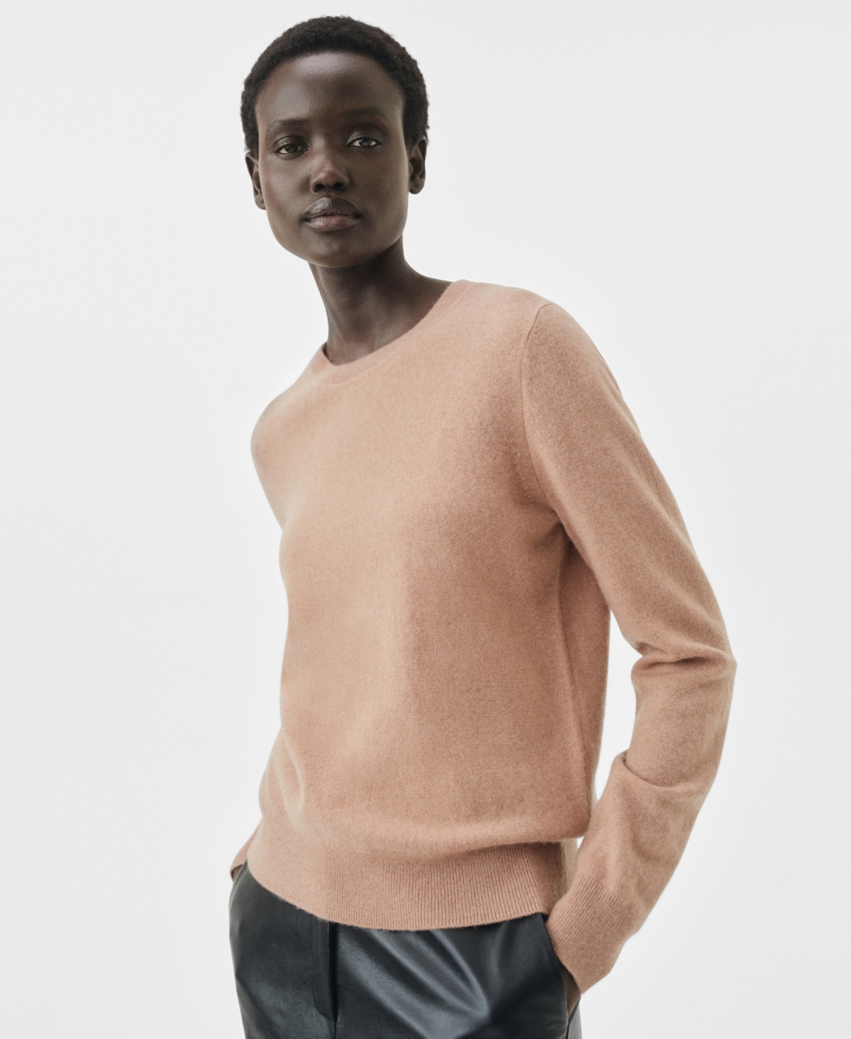 Click here for Mango Womens Cashmere Sweater - Medium Brown prices