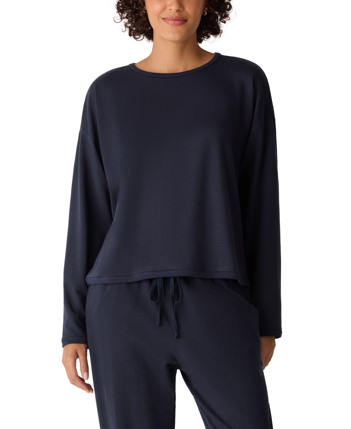Click here for Eileen Fisher Womens Round Neck Cropped Box Top -... prices