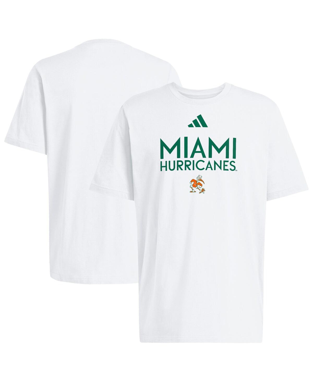Click here for Adidas Mens White Miami Hurricanes Locker Wordmark... prices