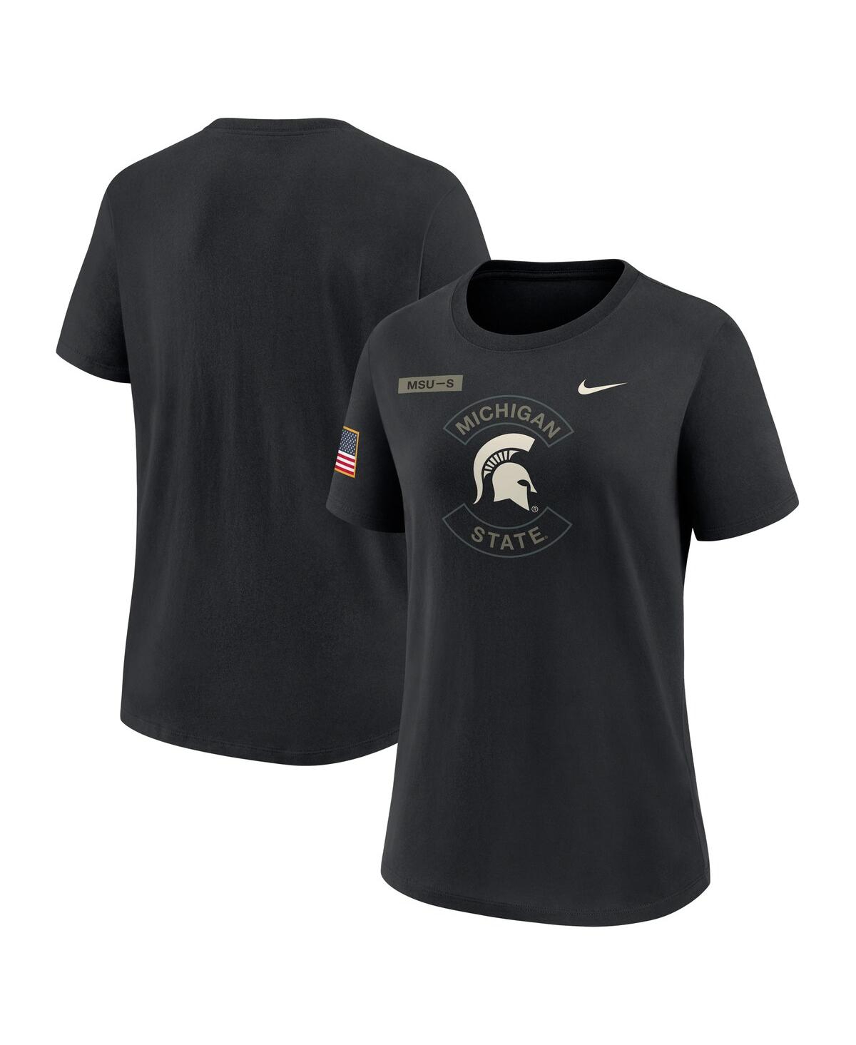 Click here for Nike Womens Black Michigan State Spartans 2025 Mil... prices
