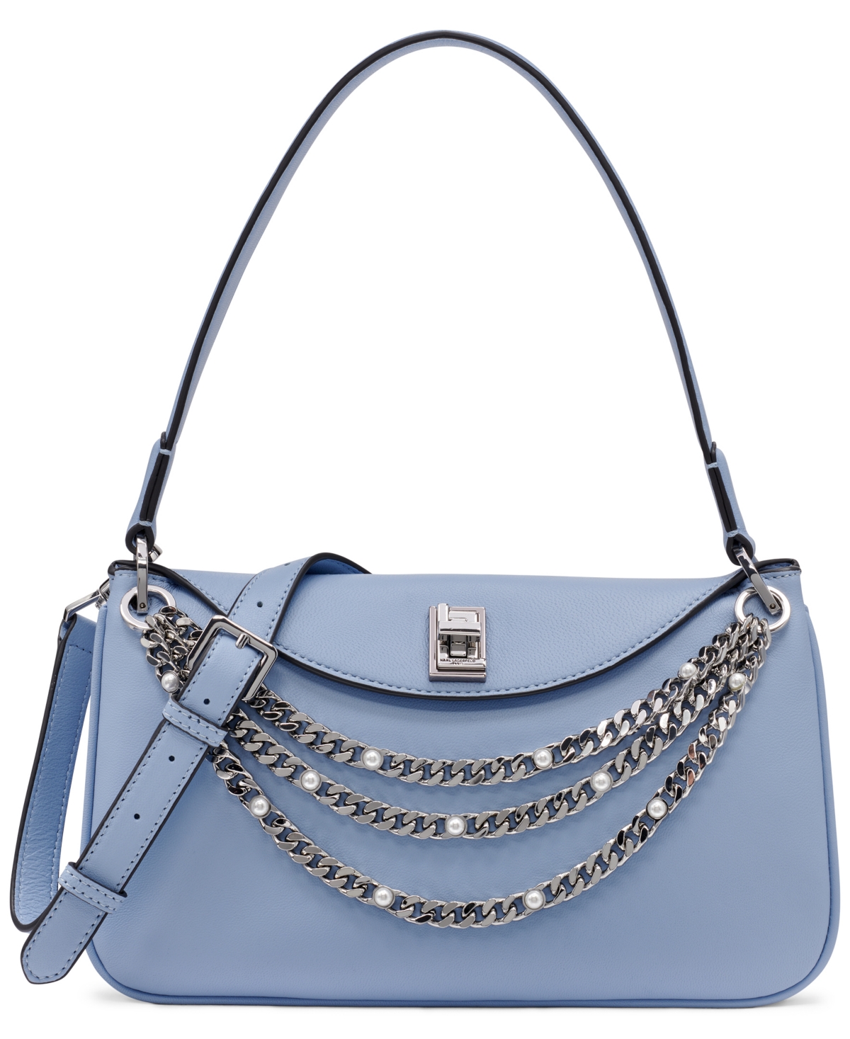 Click here for Karl Lagerfeld Paris Nadine Leather Shoulder Bag -... prices