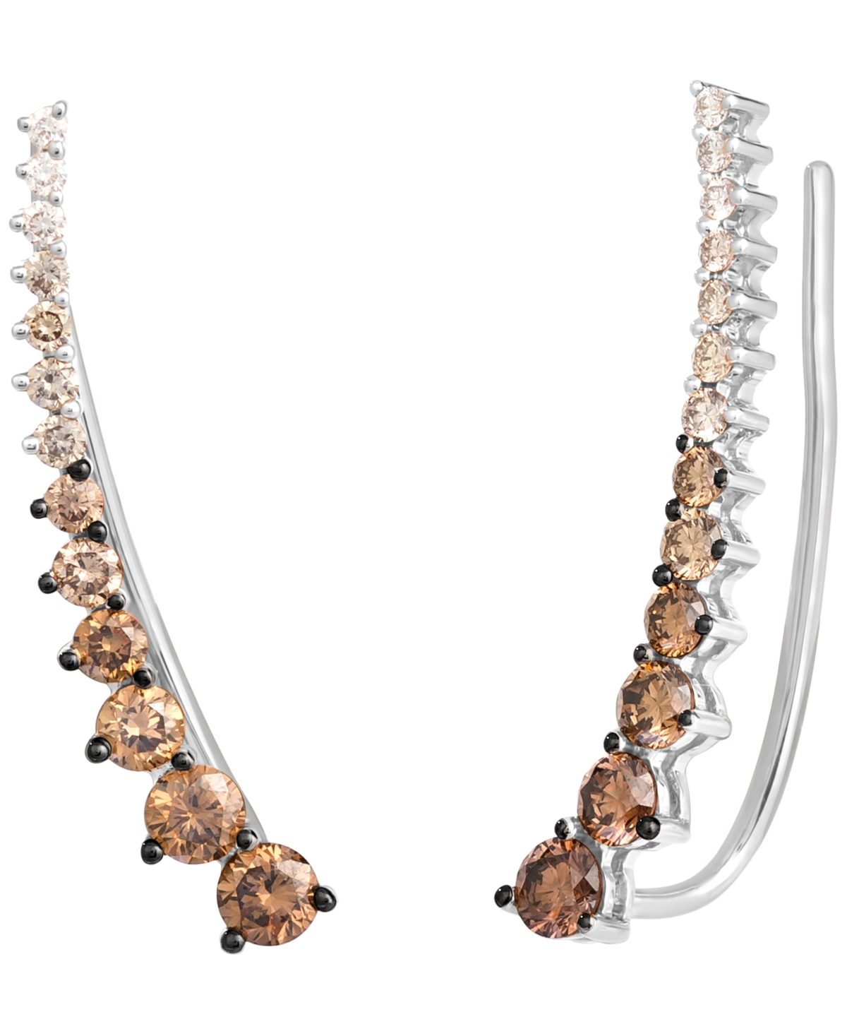 Click here for Le Vian Chocolate Ombre Diamond Ear Climbers (7/8... prices