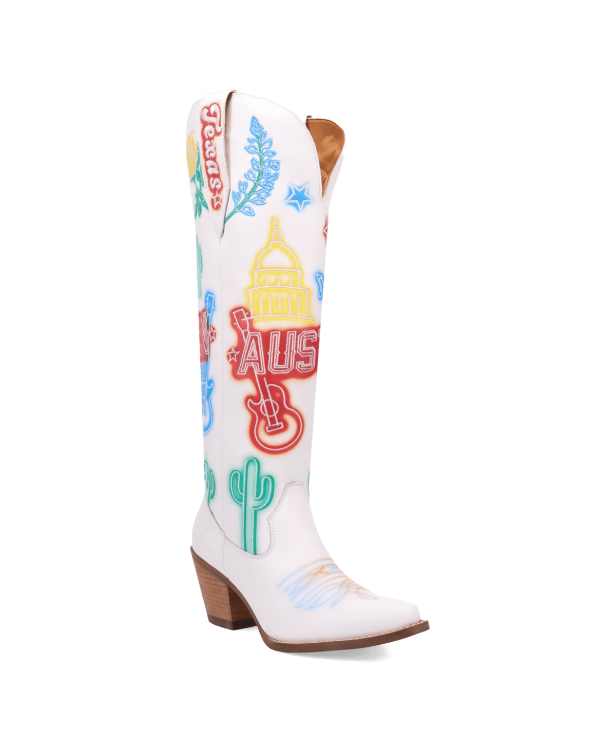 Click here for Dingo Womens Austin Leather Boot - White prices