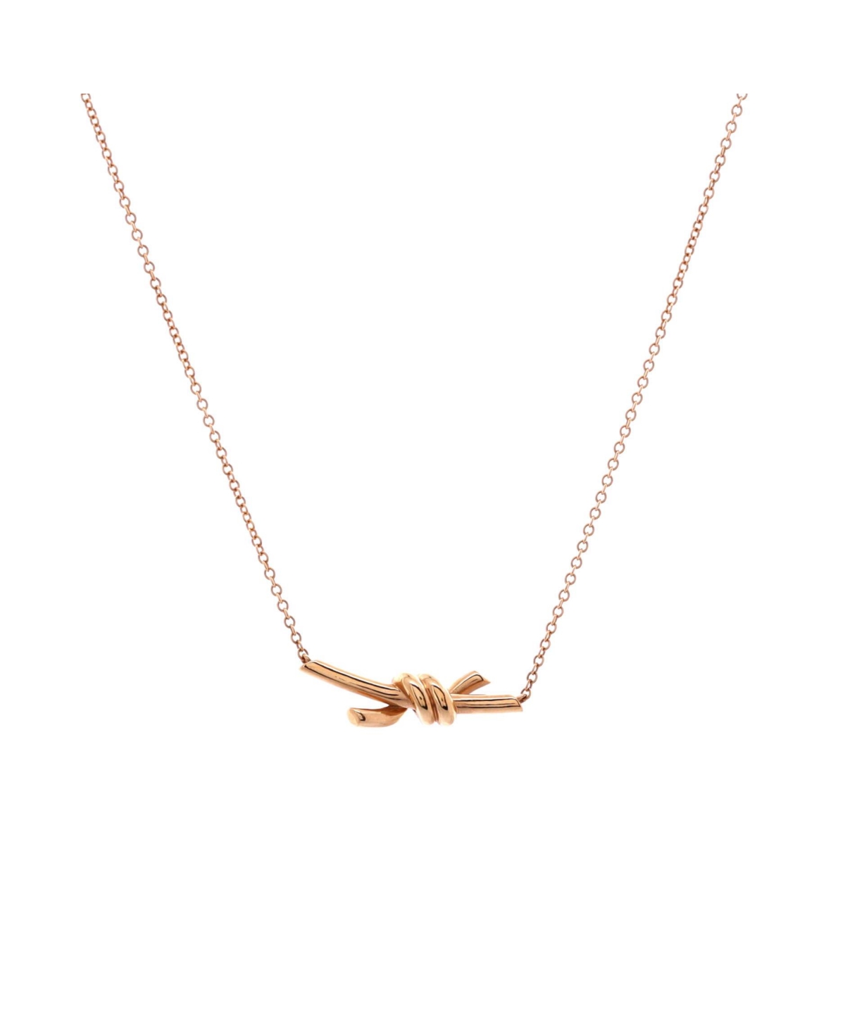 Click here for Pre-Owned Tiffany & Co. Knot Pendant Necklace - 18... prices