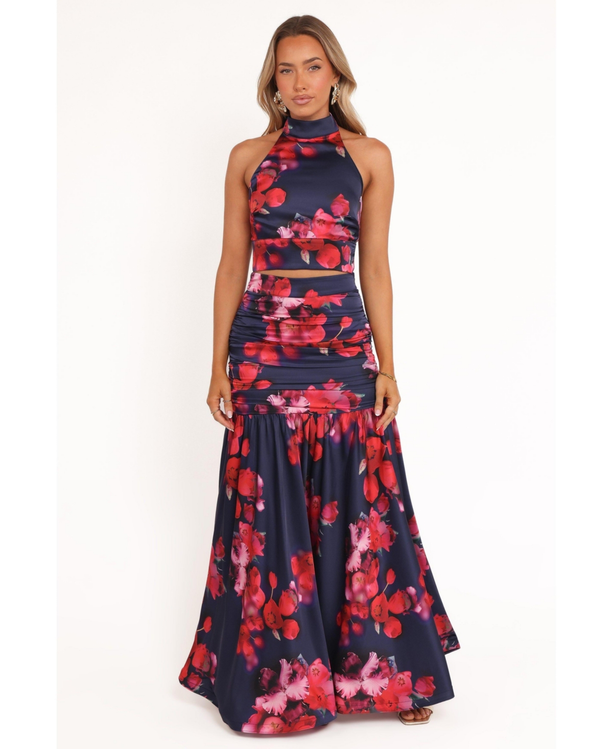Click here for Petal and Pup Womens Freda Halter Skirt Set - Navy... prices