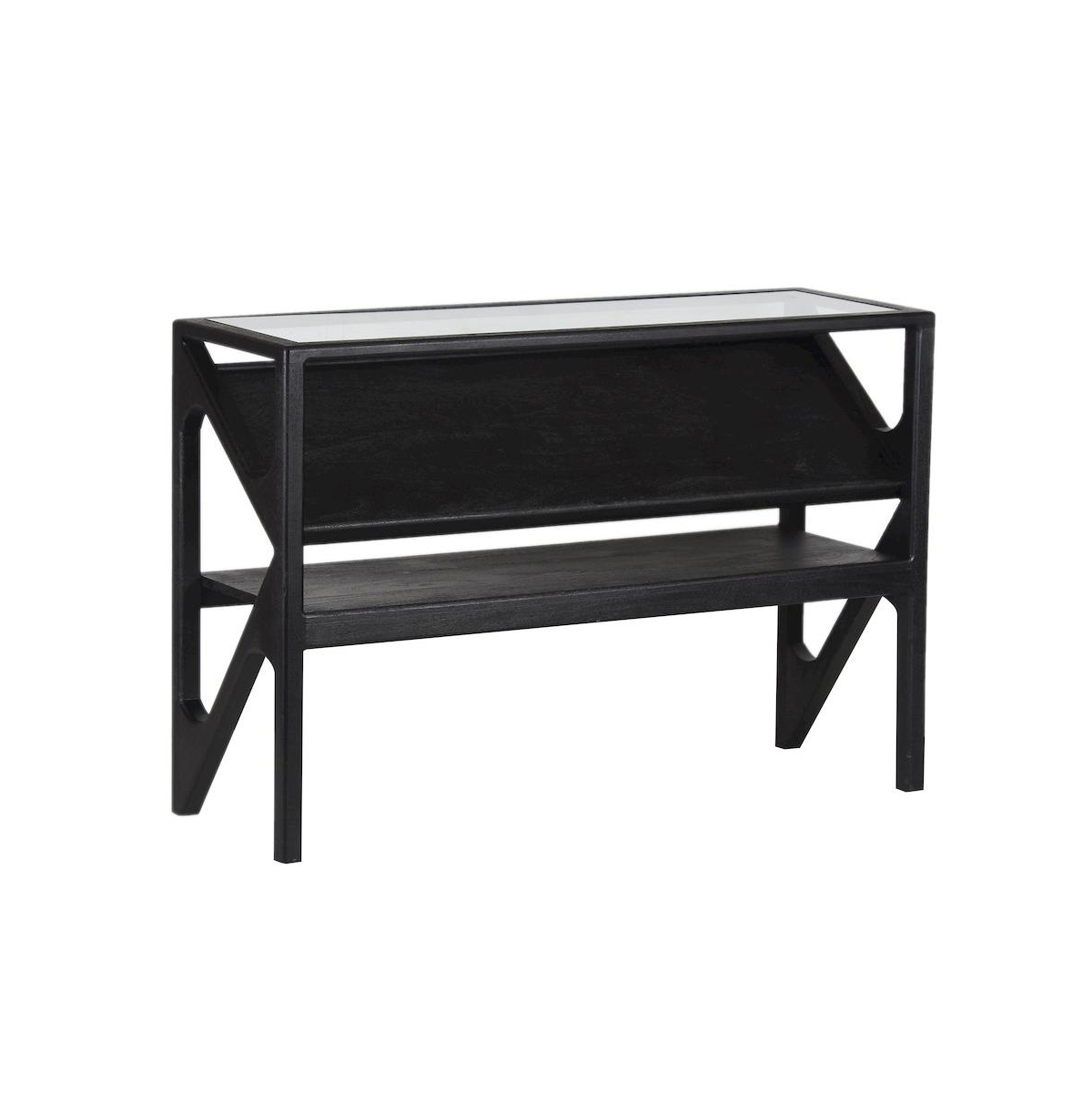 Click here for Canberra Solid Mango Wood Console Table  Black prices