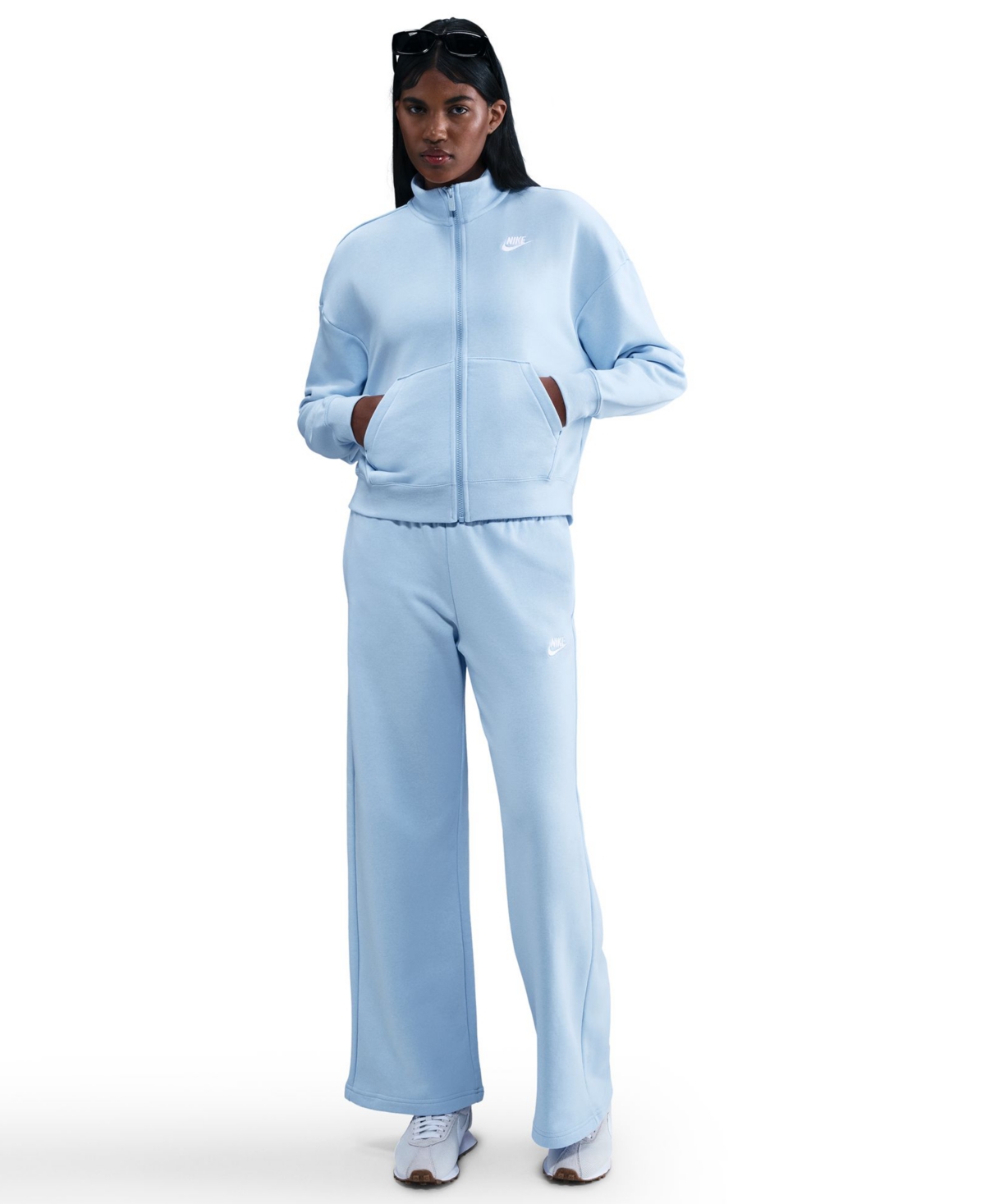 Click here for Nike Womens Sportswear Club Zipper Loose Track Jac... prices