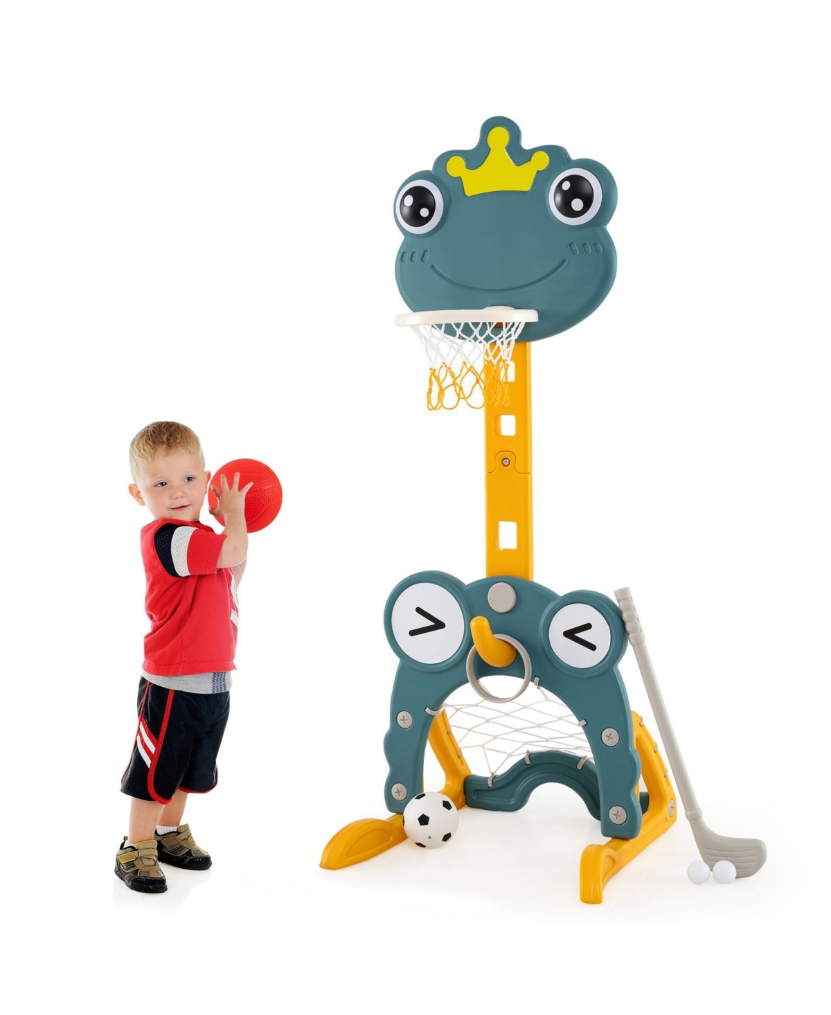 Click here for 4-in-1 Toddler Basketball Hoop with Rim and Soccer... prices