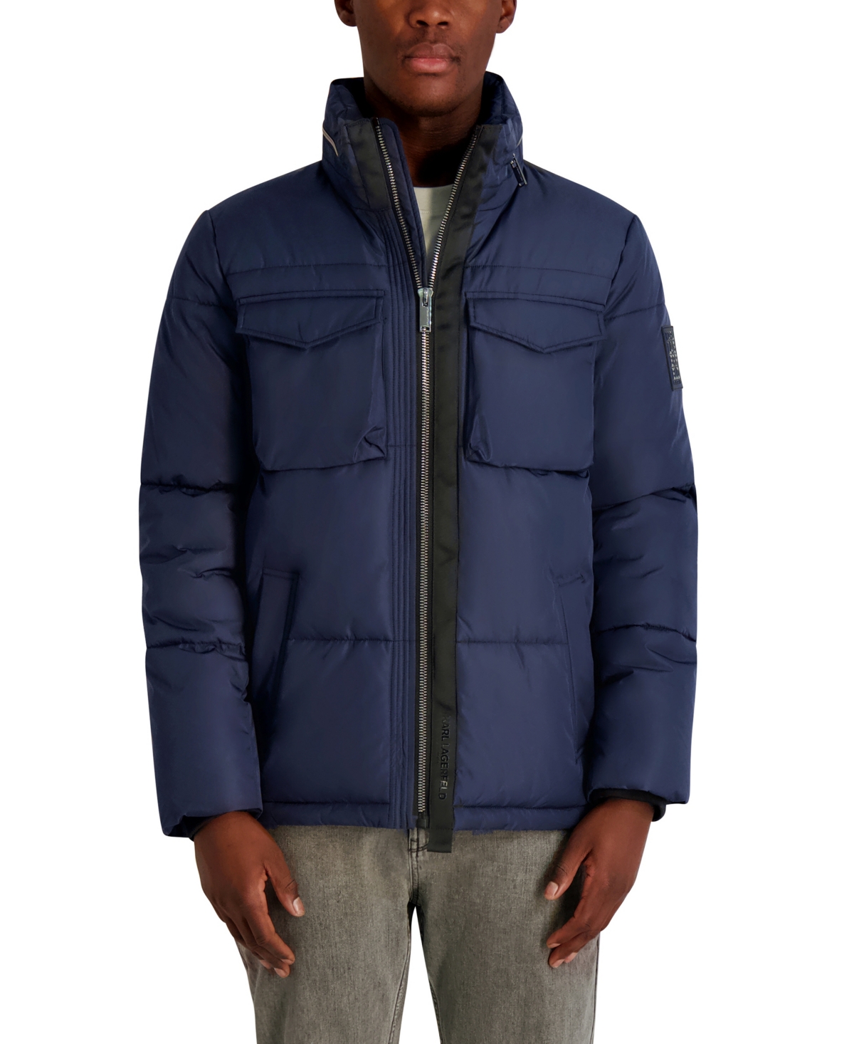 Click here for Karl Lagerfeld Puffer With Chest Pockets - Navy prices