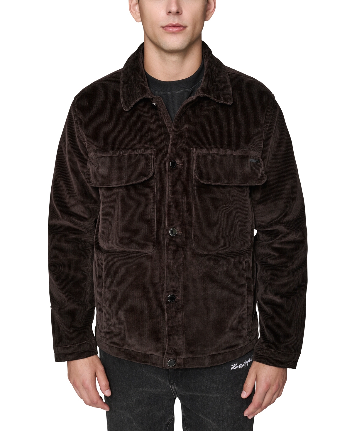 Click here for Karl Lagerfeld Paris Mens Corduroy Collared Shirt... prices