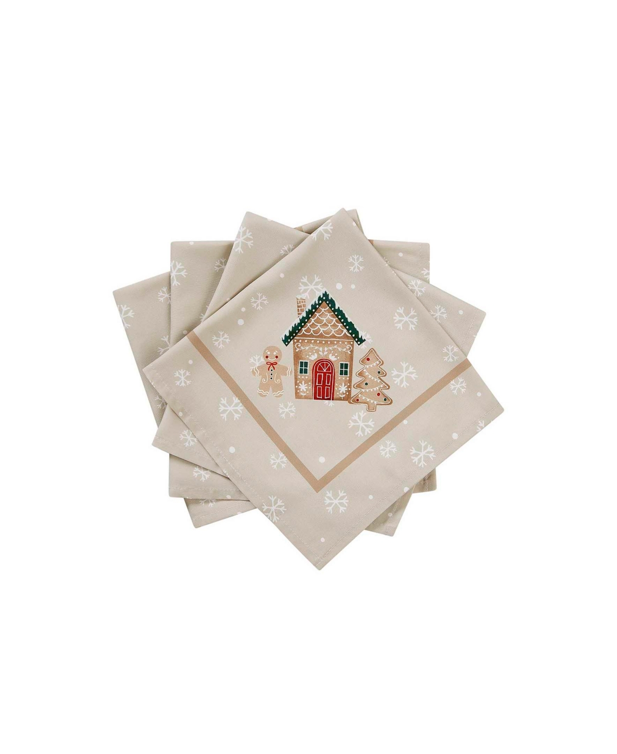 Click here for Avanti Gingerbread Village Napkins  Set of 4 - Mul... prices