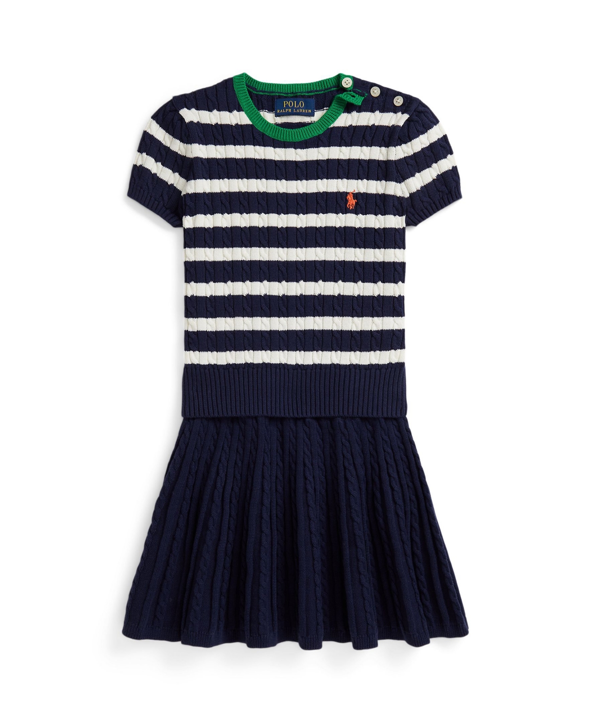 Click here for Polo Ralph Lauren Girls 2T-6X Striped Sweater and... prices