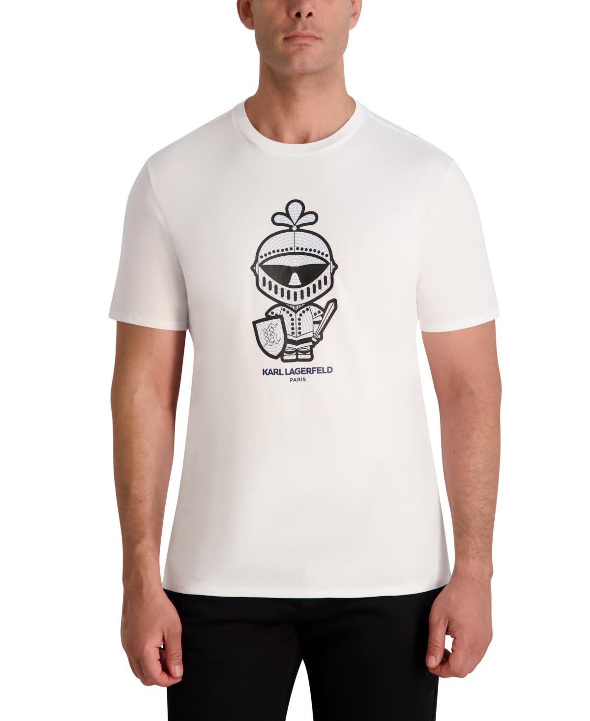 Click here for Karl Lagerfeld Paris Mens Swirl Armor T-Shirt - Wh... prices