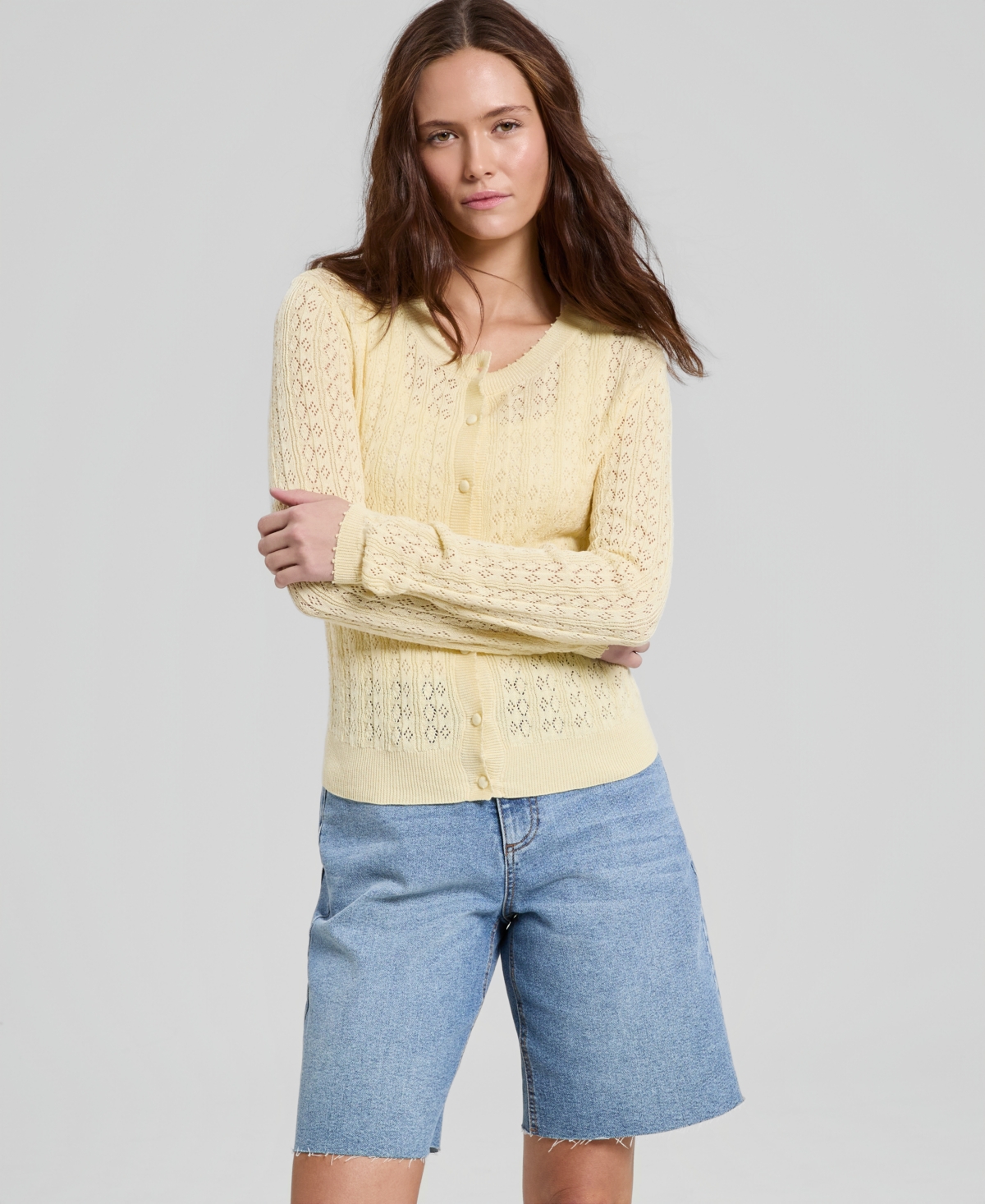 Click here for And Now This Womens Pointelle Cardigan  Macys Excl... prices