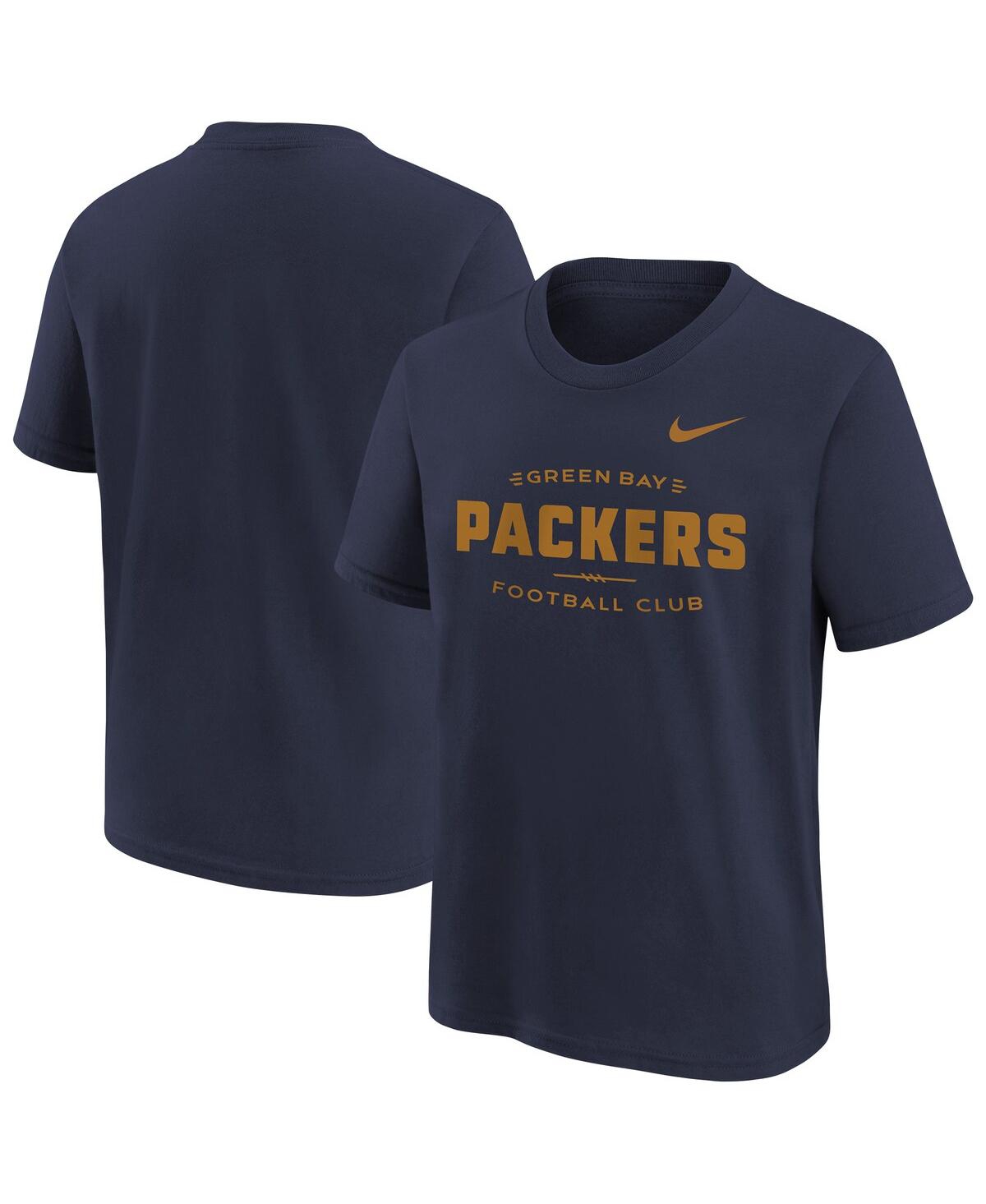 Click here for Nike Big Boys and Girls Navy Green Bay Packers Sid... prices