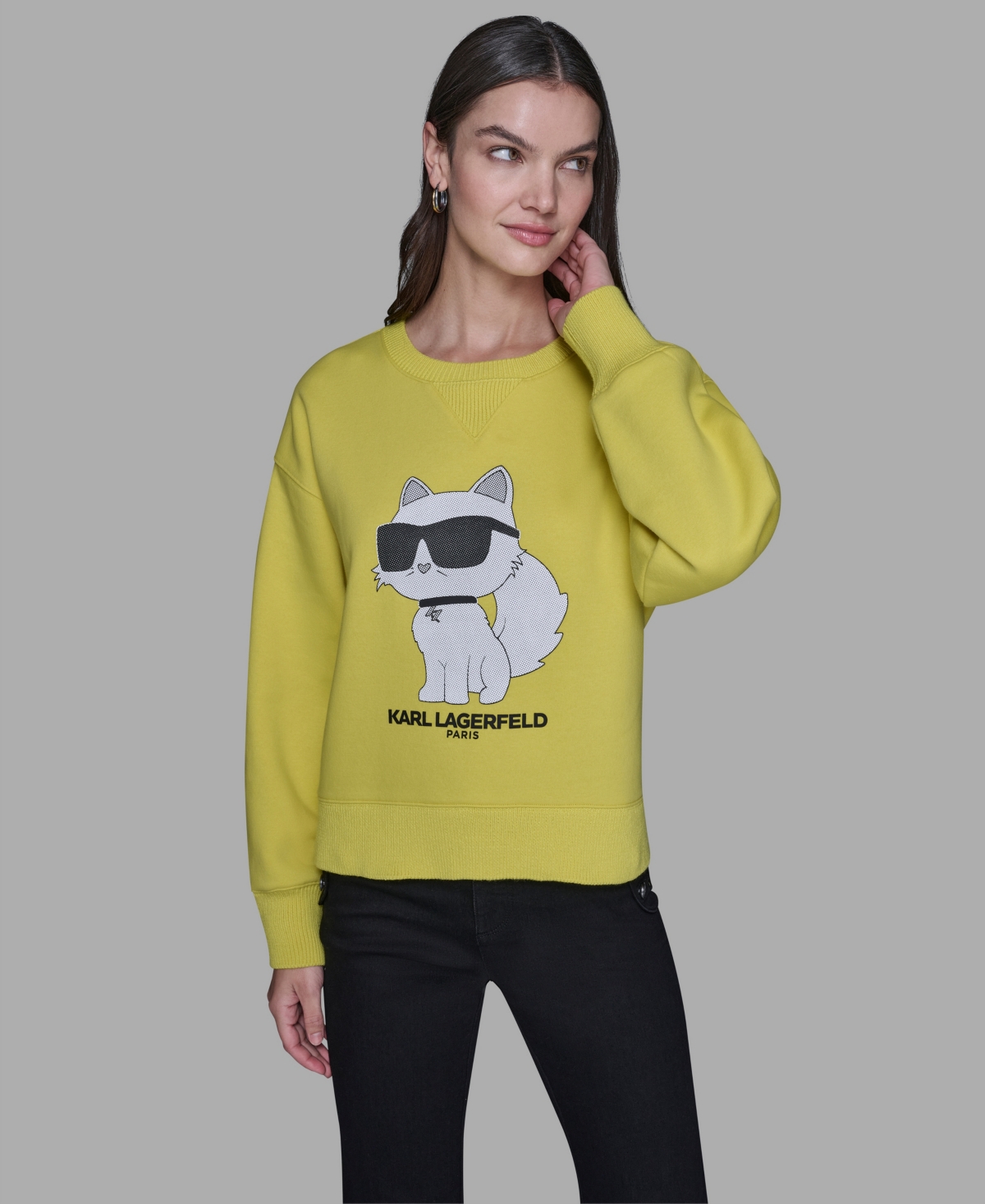 Click here for Karl Lagerfeld Paris Petite Crewneck Long-Sleeve K... prices